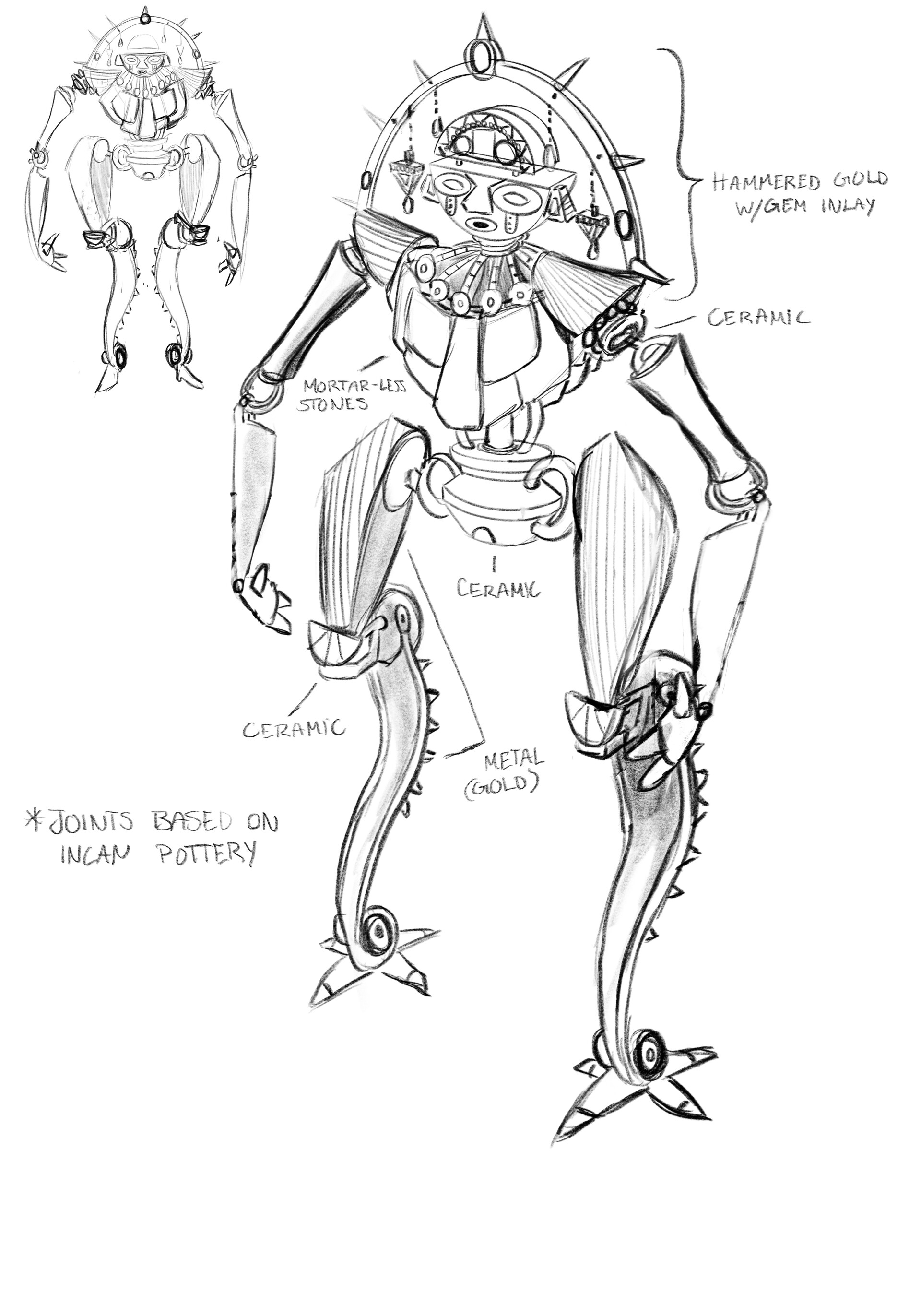 ArtStation - Ancient Mesoamerican Mech - Sketches