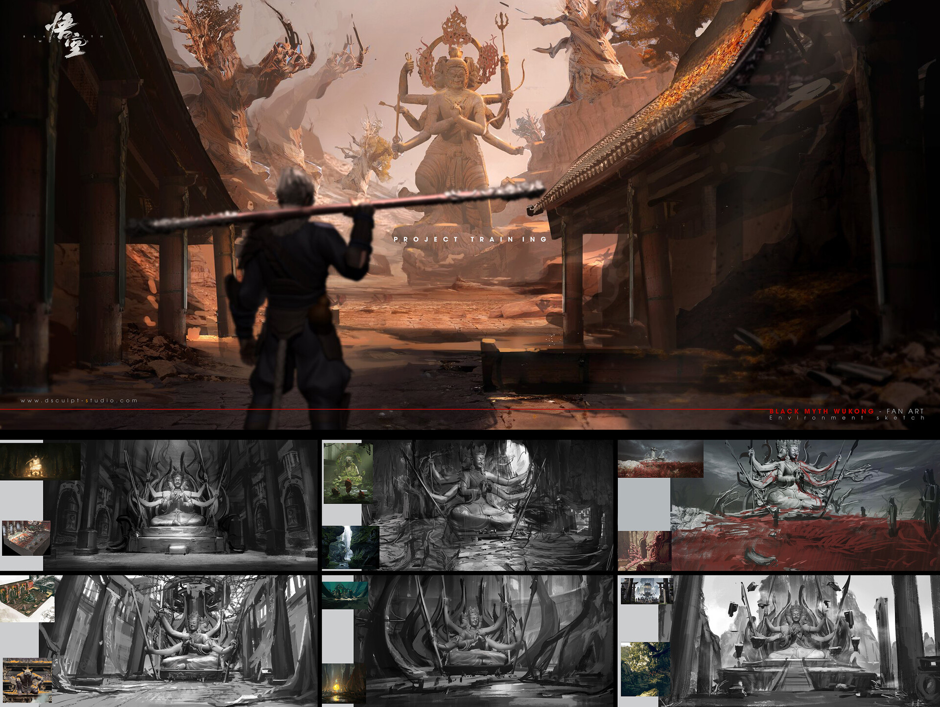 Diep Duong Van - Black Myth Wukong - Environment Sketch Fanart