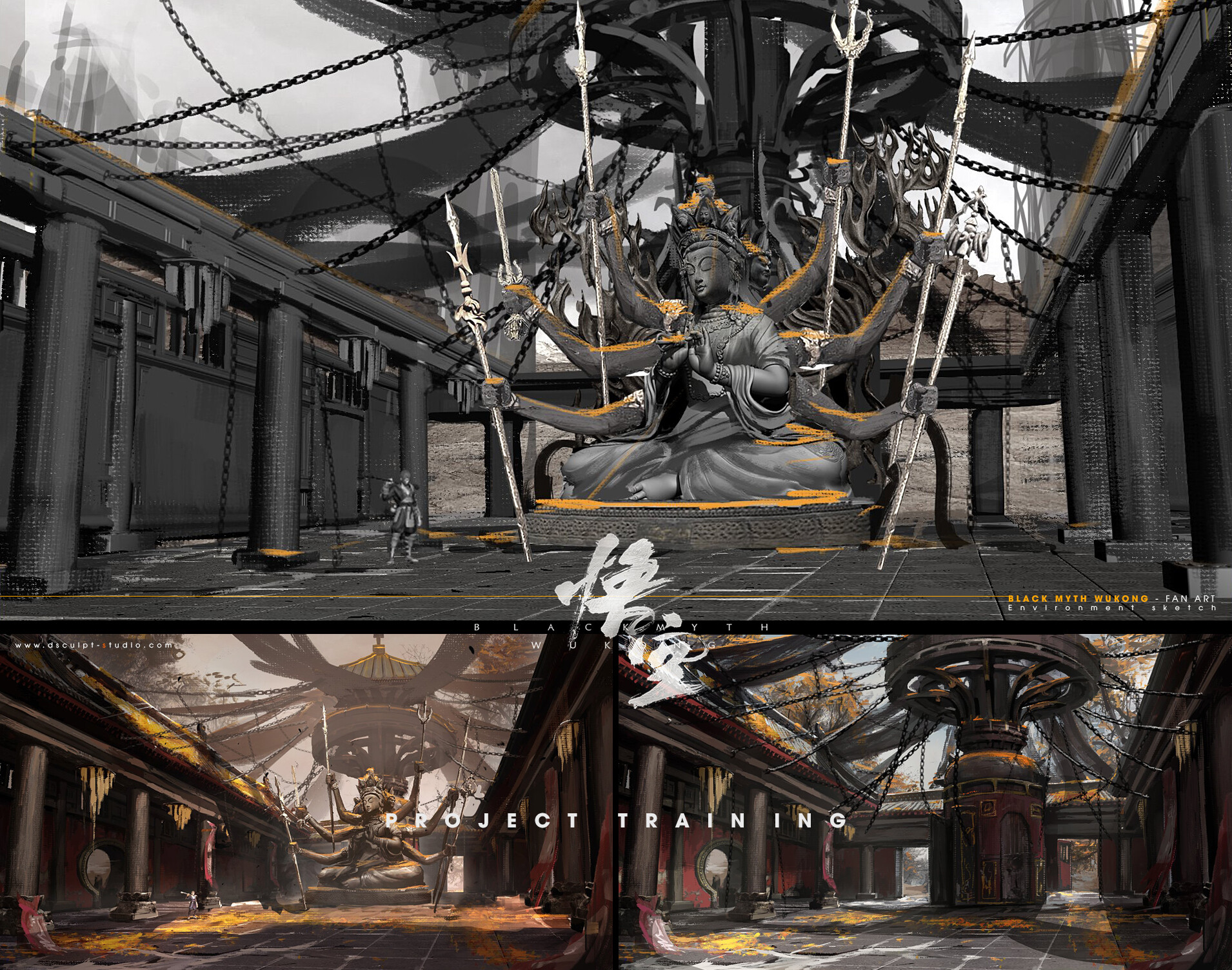 Diep Duong Van - Black Myth Wukong - Environment Sketch Fanart