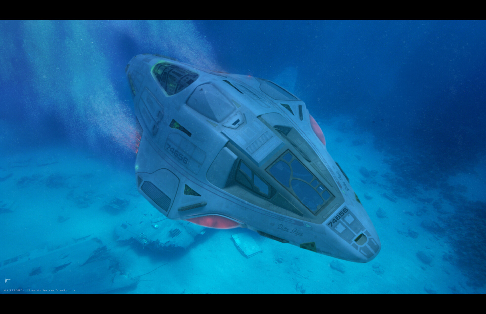 Robert Bonchune - The Delta Flyer as the Flying Sub