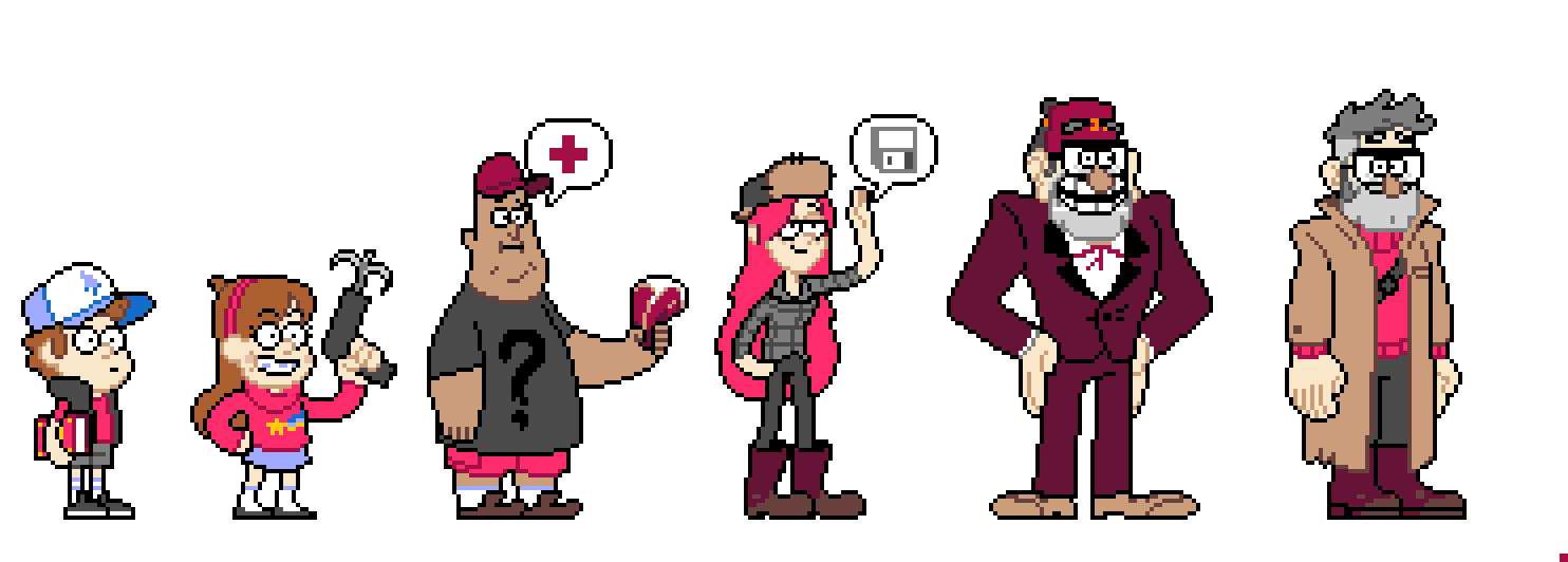 gravity falls pixel art