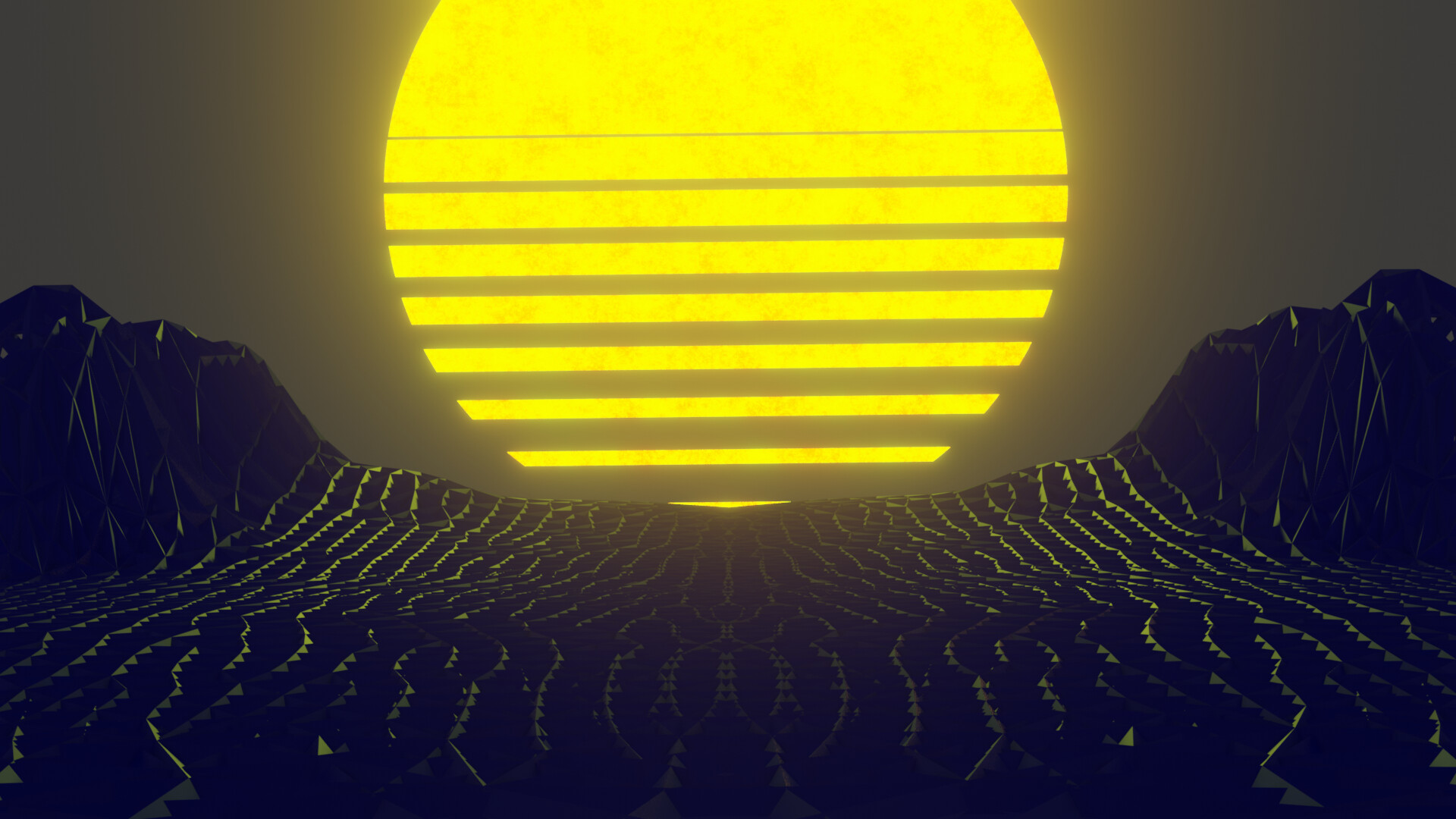 ArtStation - Retrowave Sun