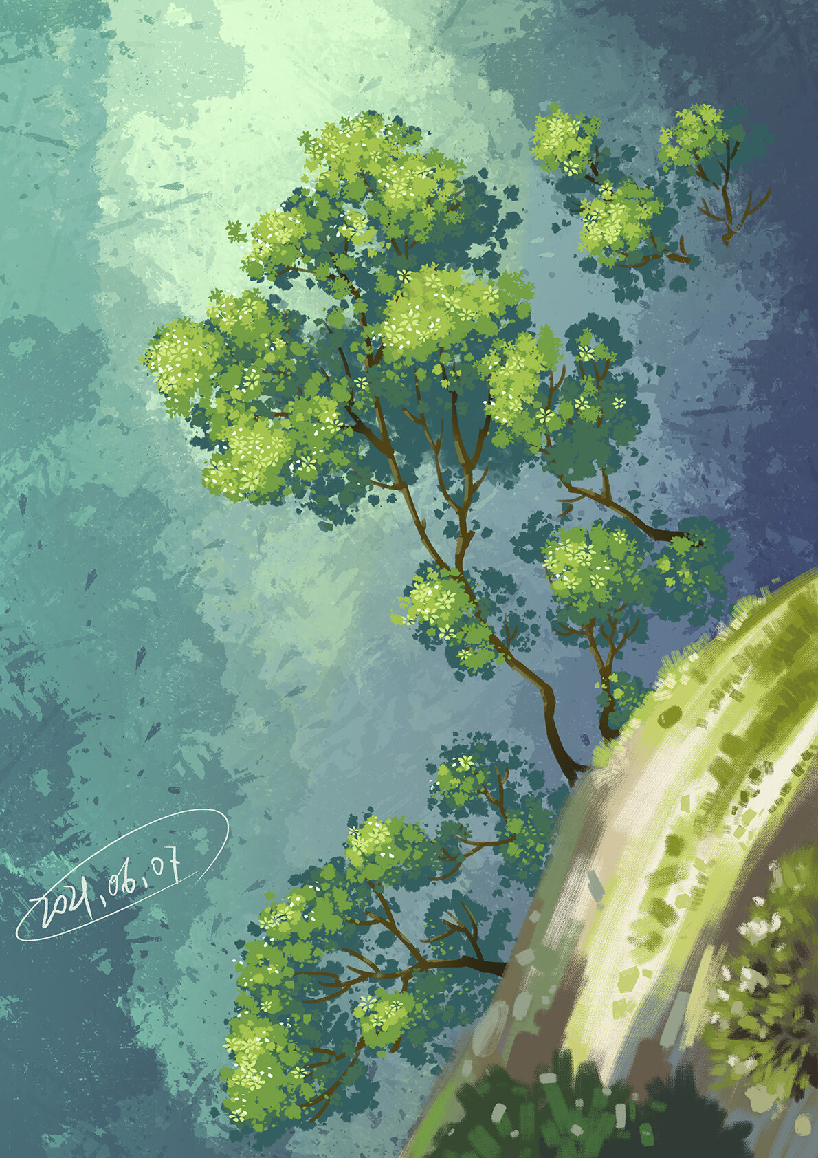ArtStation - Tree painting exercises - 2021-06-07
