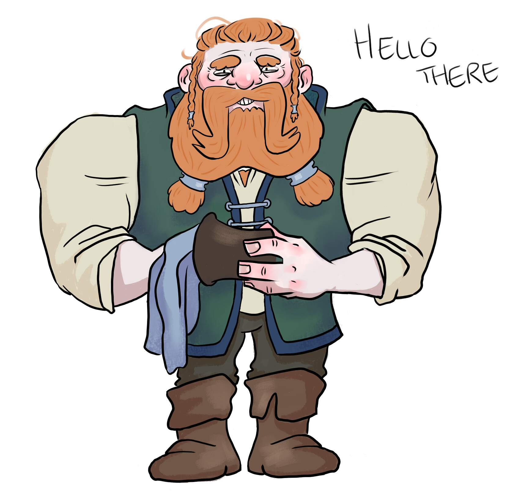 ArtStation - Dwarven tavern master Lodoc Kraggrog