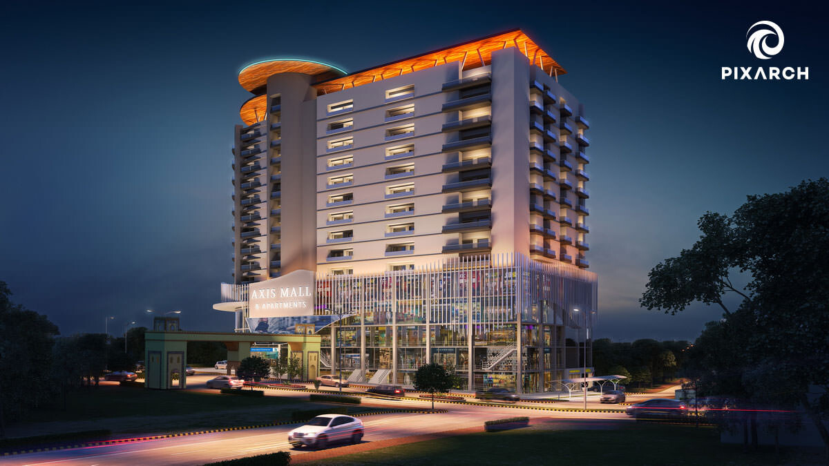 ArtStation - Axis Mall & Residency Visualized by Pixarch