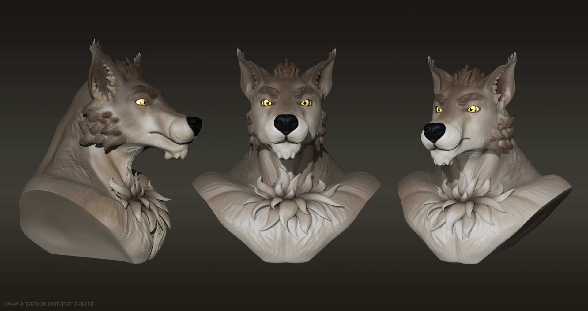 ArtStation - Wolf head