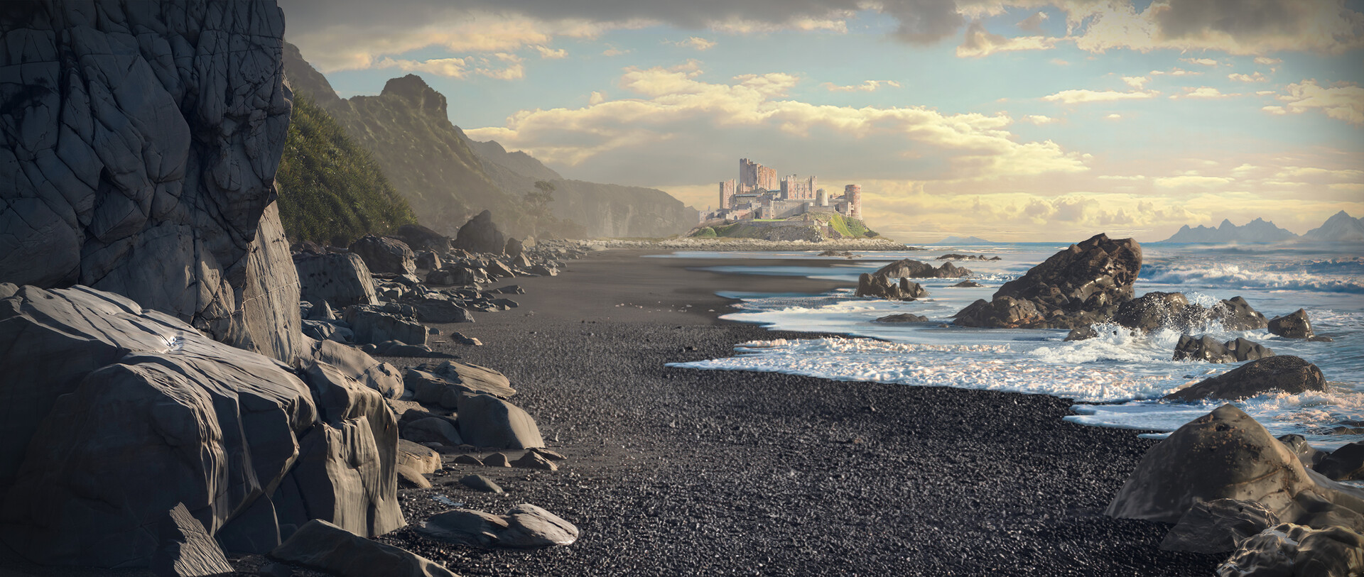 ArtStation - Castle in beach