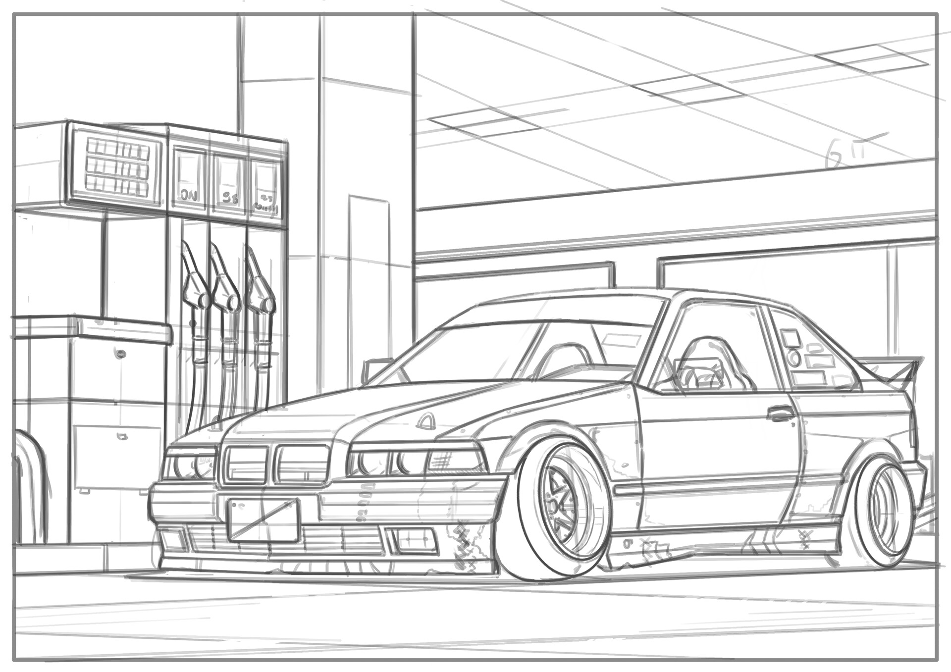 e36 line drawing