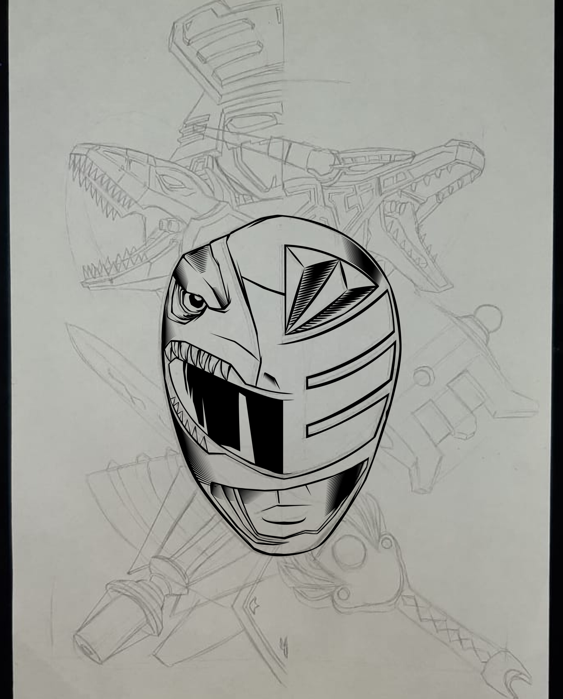 how to draw the gold ranger