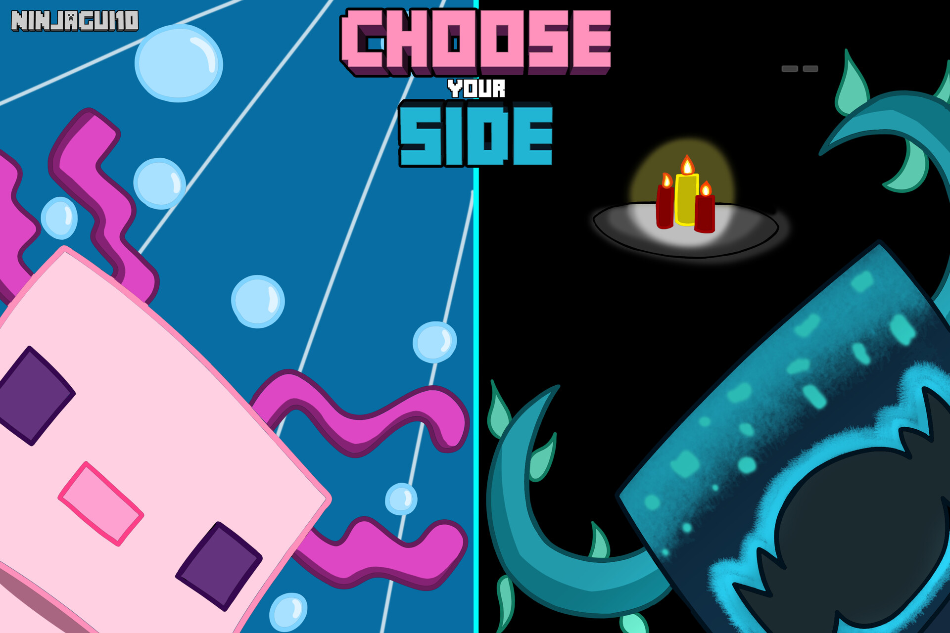 ArtStation - ChooseYourSide Minecraft Artwork