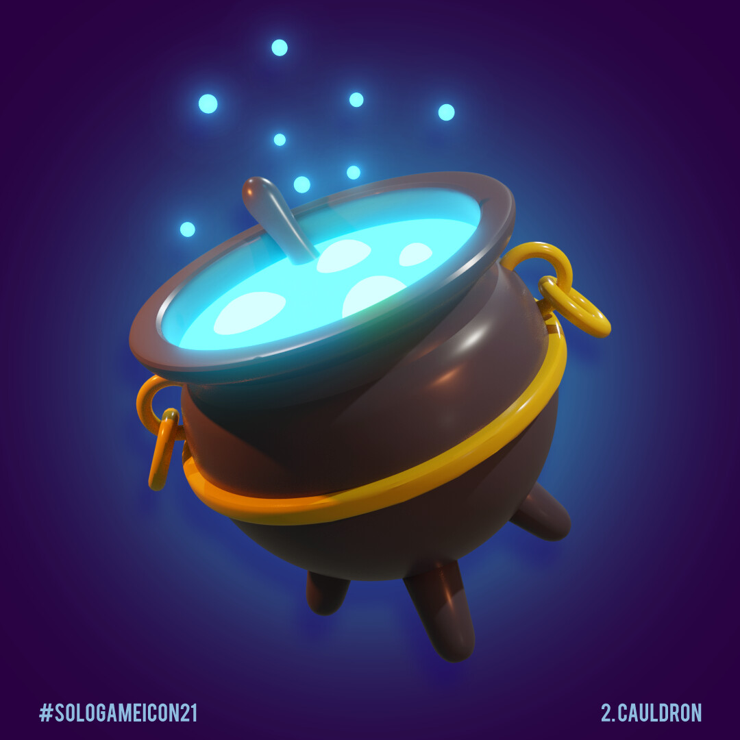 ArtStation - SoloChallenge2021:Game icon set - CAULDRON