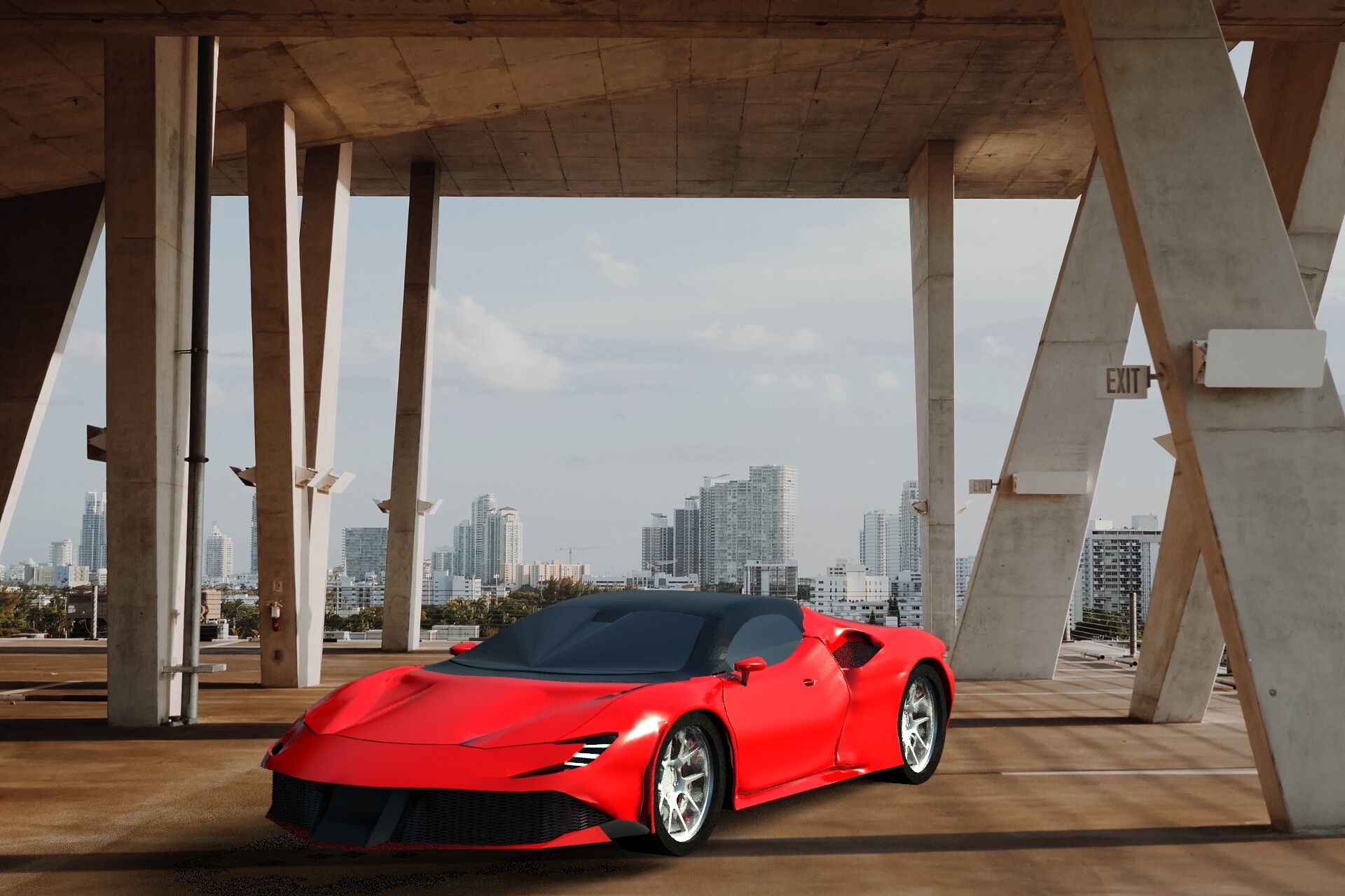 ArtStation - Ferrari SF90 Model