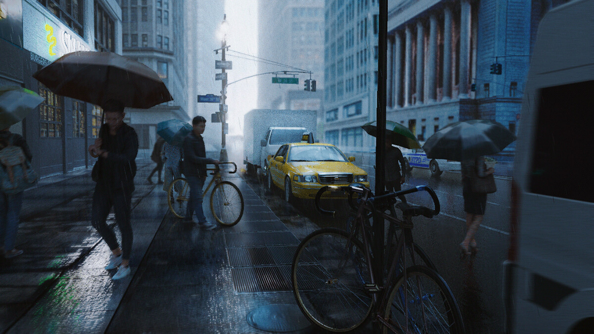 ArtStation - Drizzle in New York