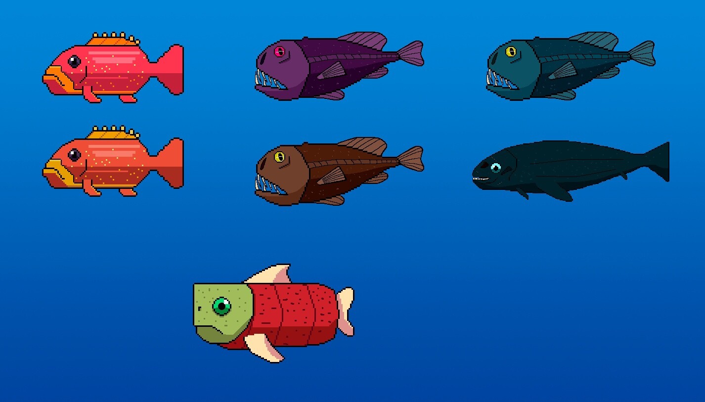 ArtStation - pixel fish