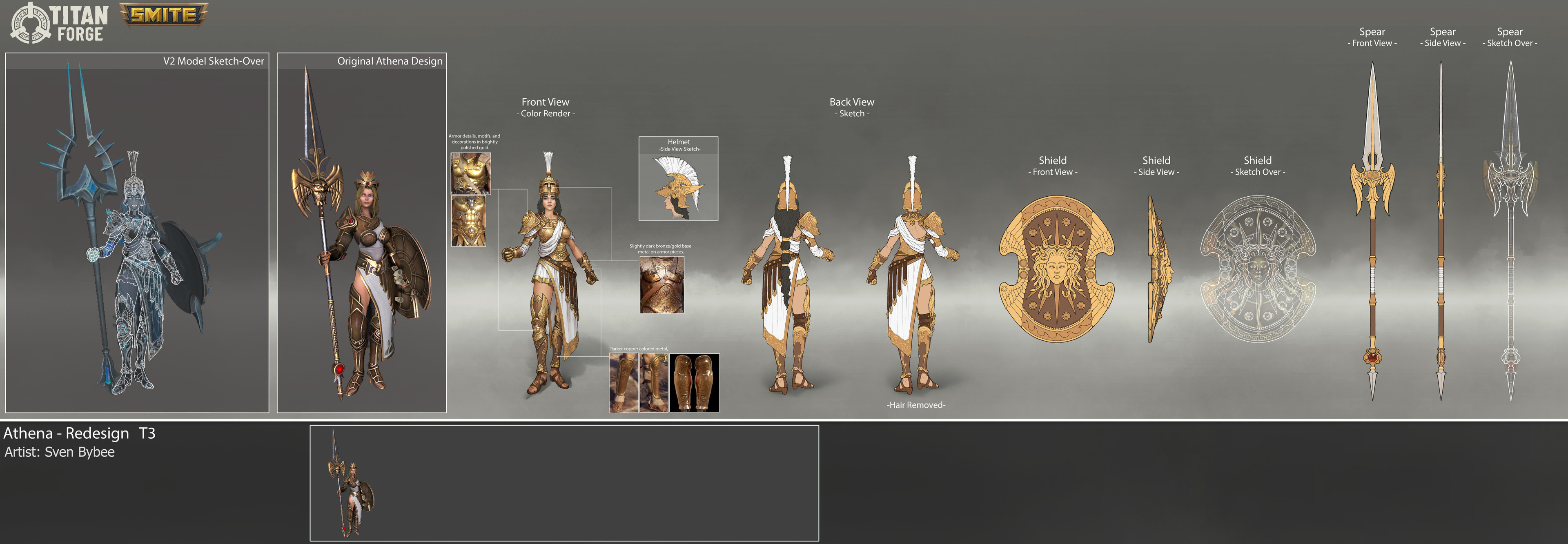 Sven Bybee - SMITE: Athena character redesign concept