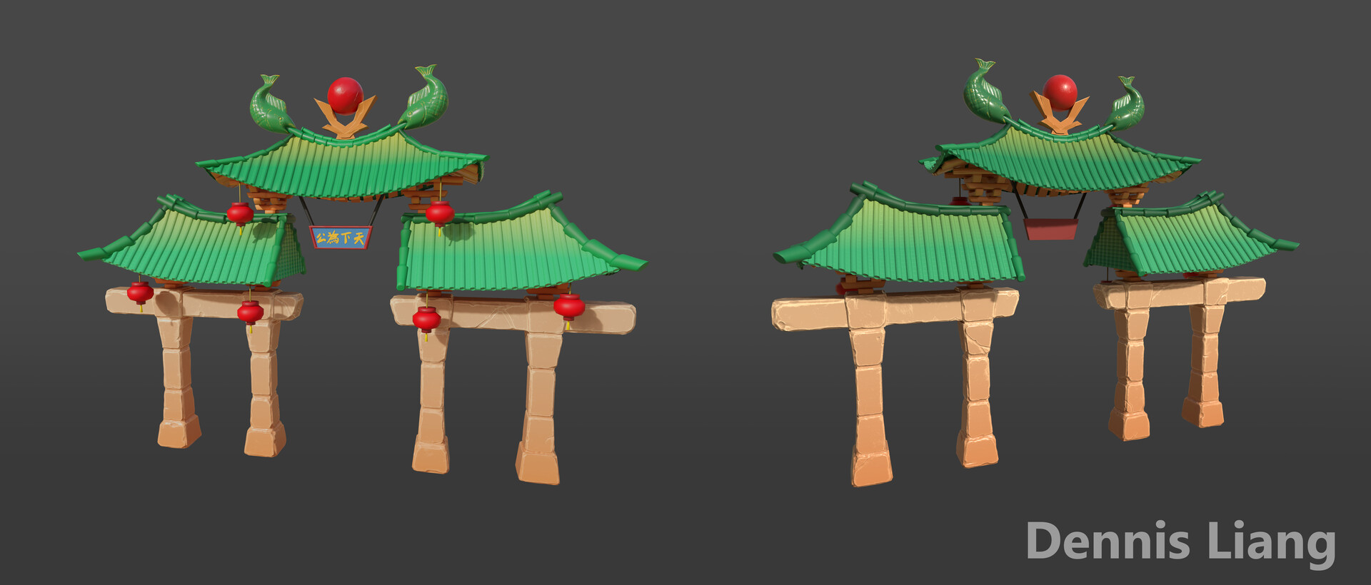 ArtStation - Chinatown Dragon Gate