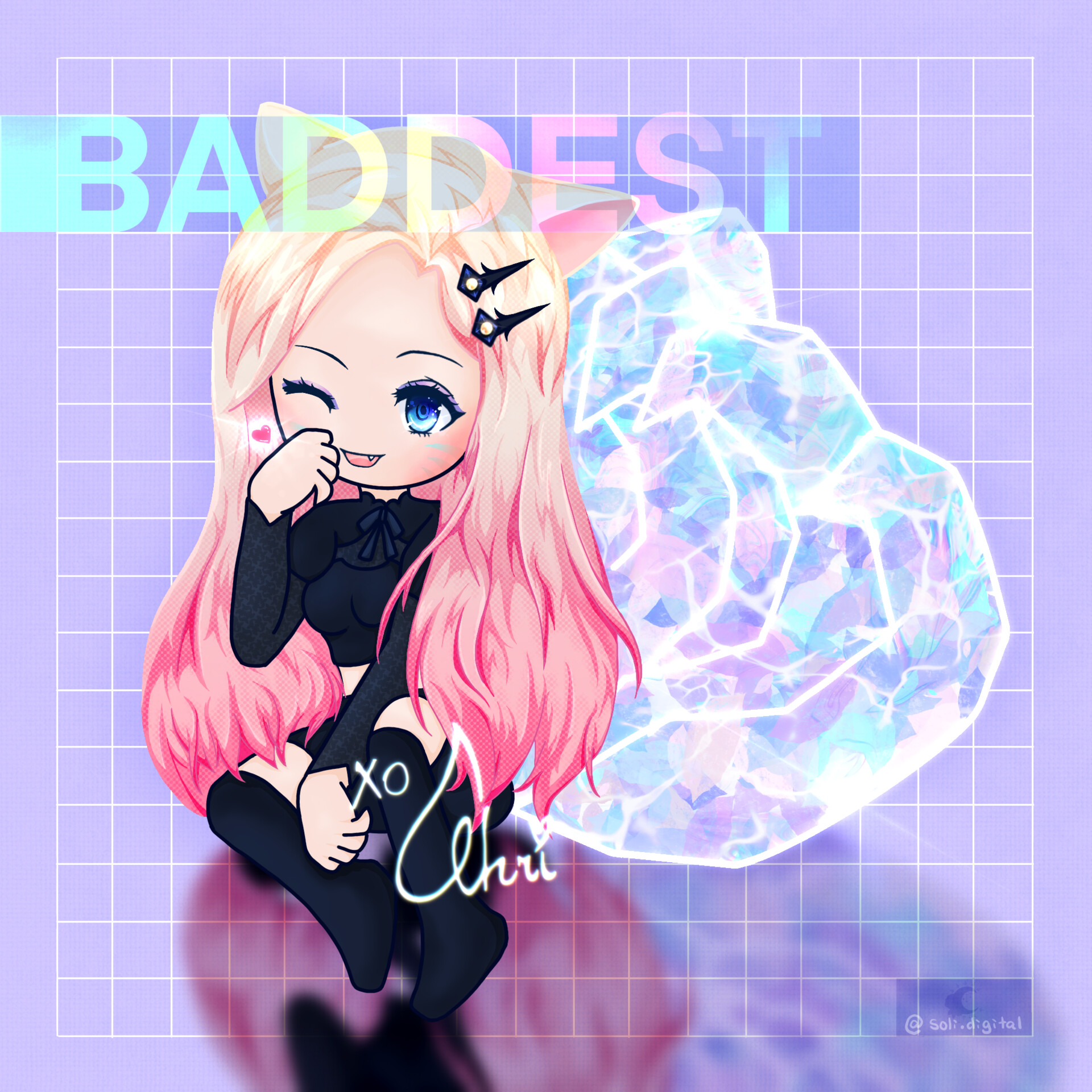 Amy - KDA Ahri Chibi Fanart (Baddest Comeback ver.)