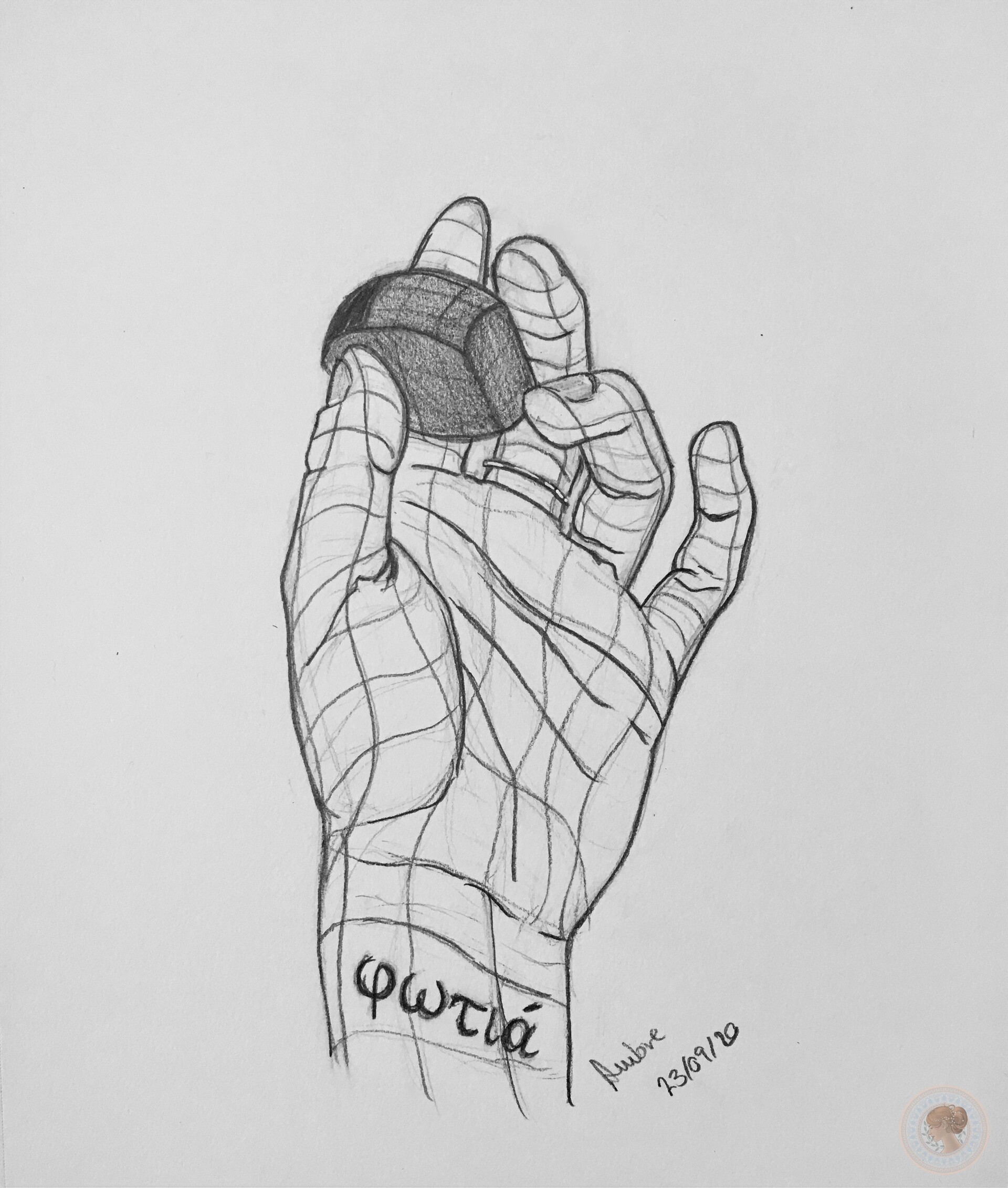 how to draw hands crossed