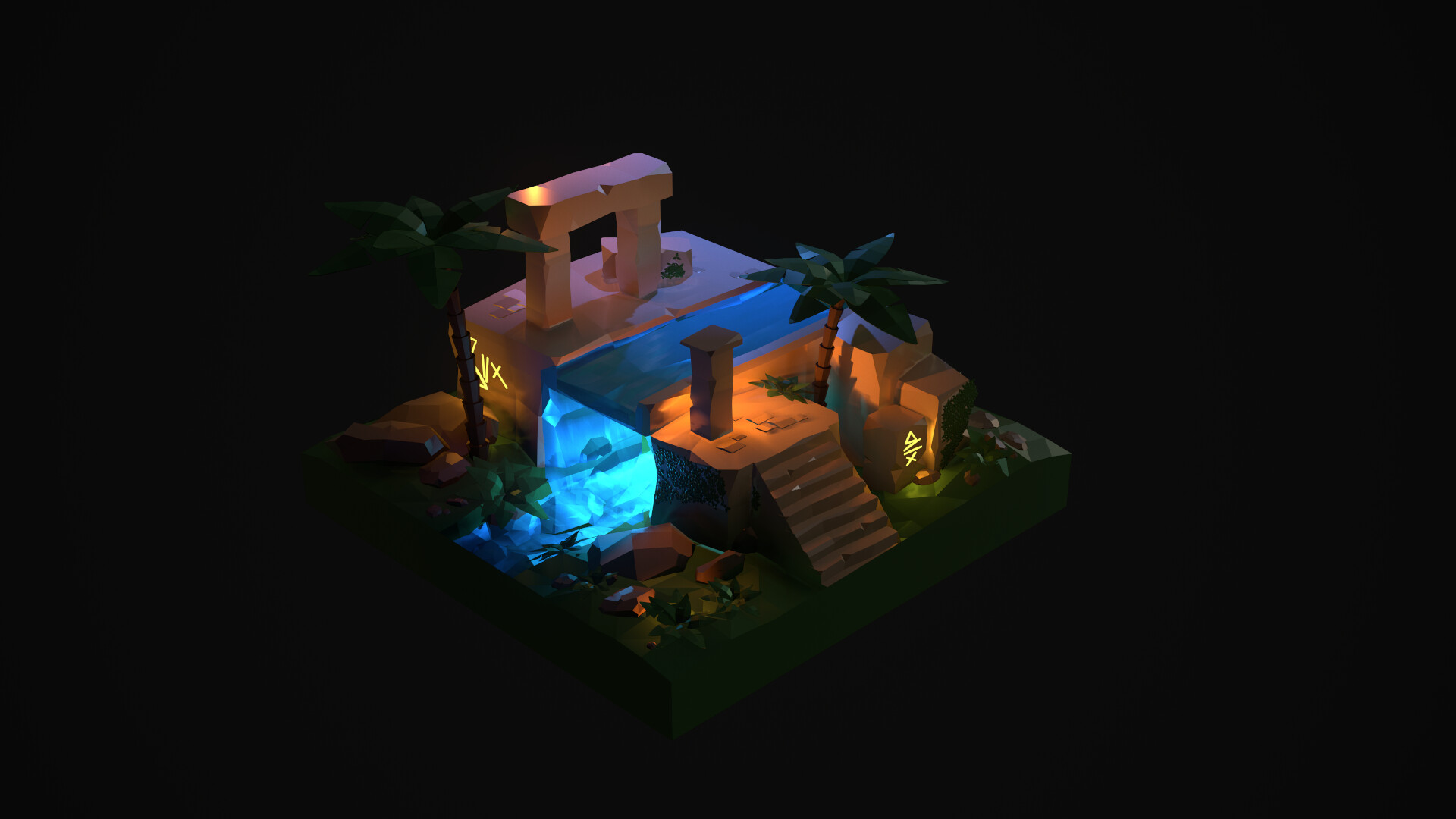 ArtStation - Ruins / Isometric 3D