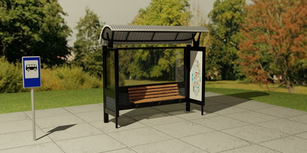 ArtStation - Bus stop