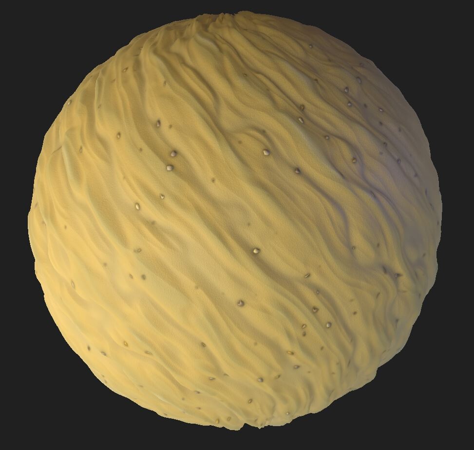 ArtStation - Stylized pebbles sand material