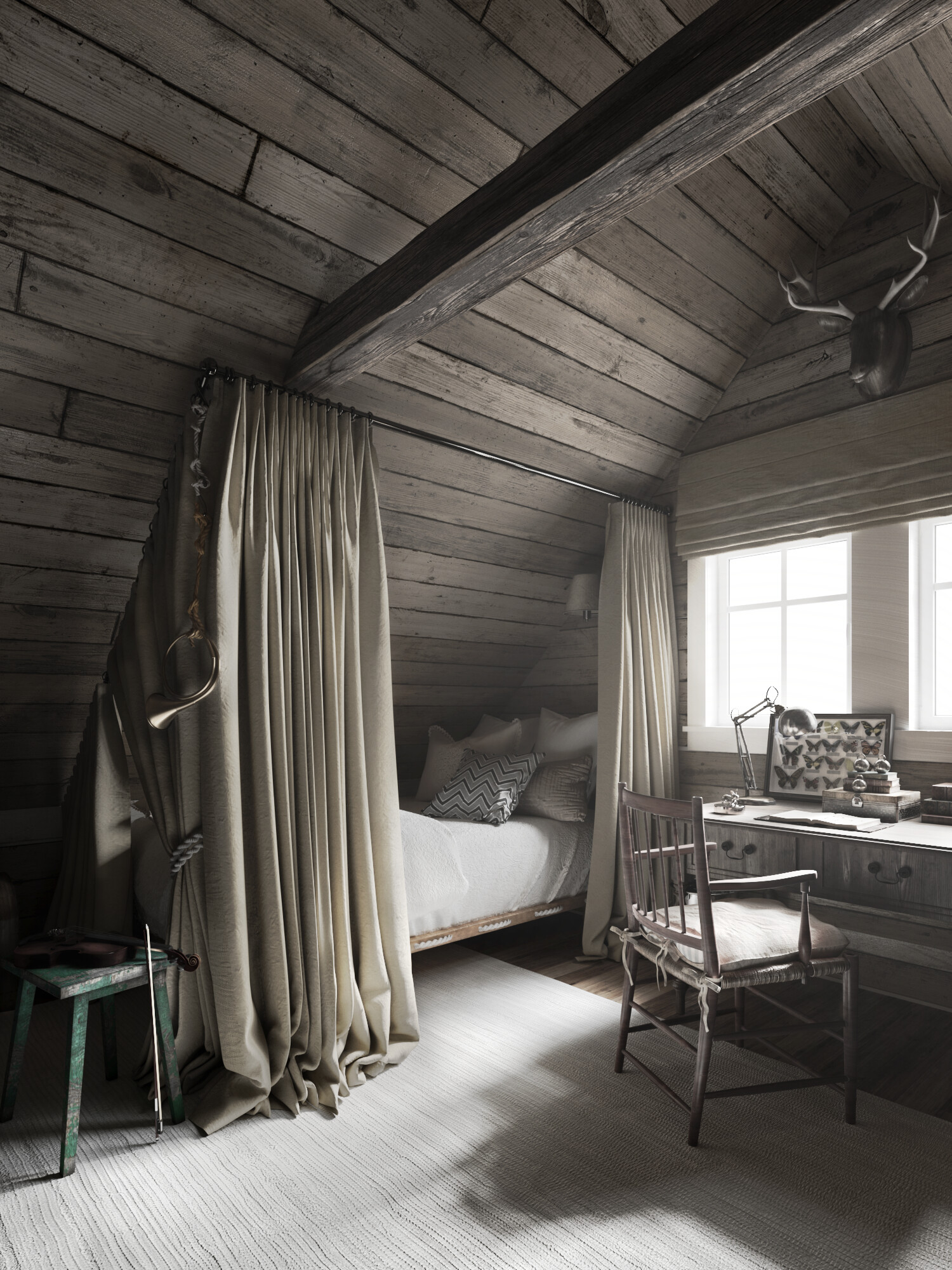 ArtStation - COZY HUT IN TENNESSEE