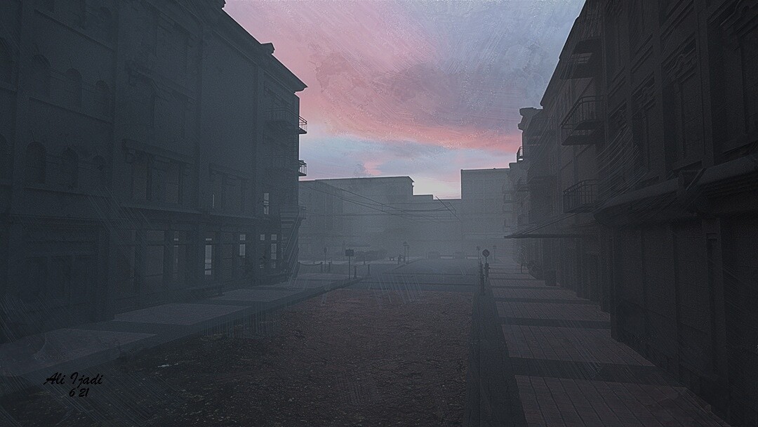 ArtStation - early 19s street concept art