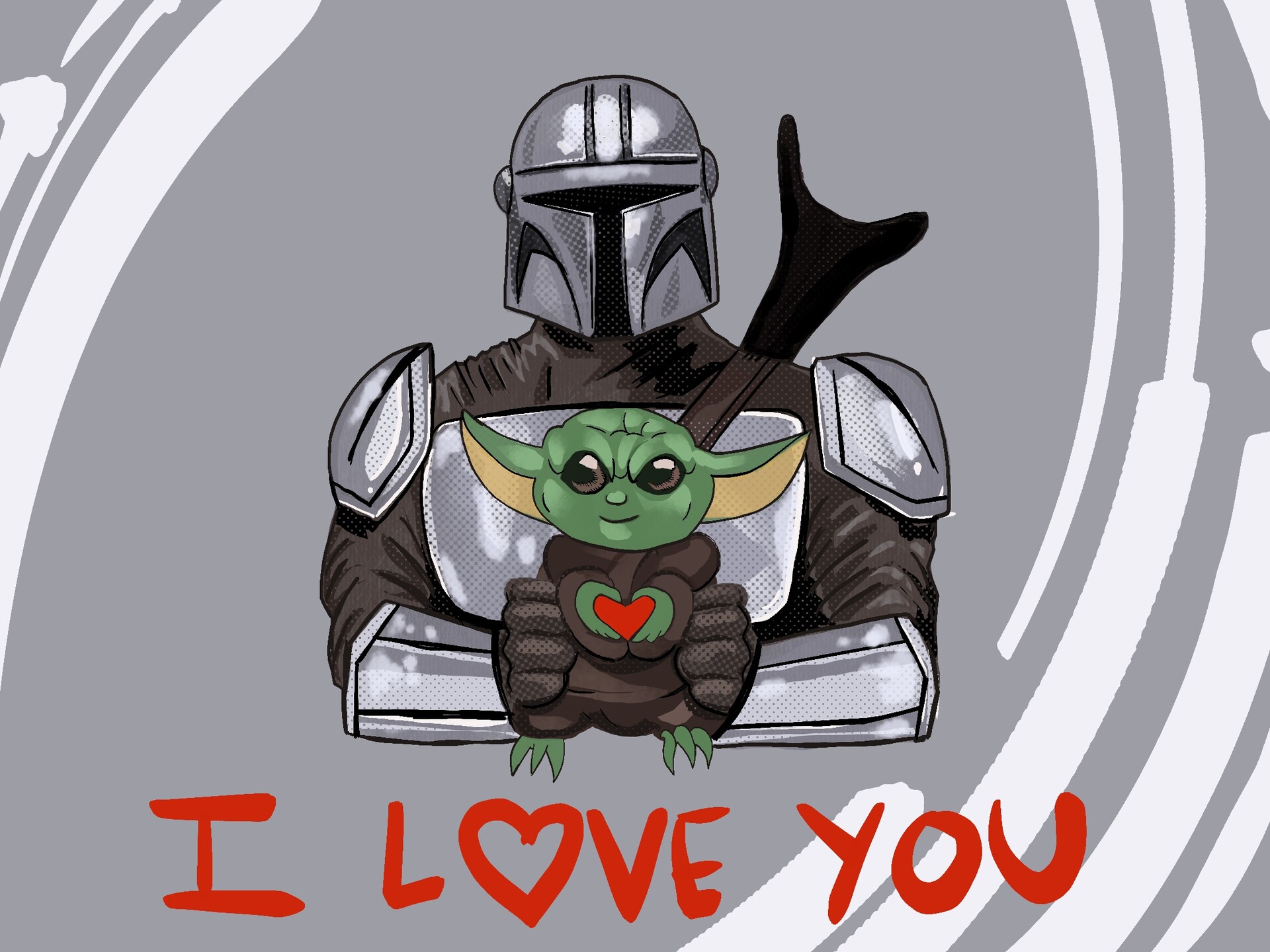 ArtStation - The Mando and Grogu love you