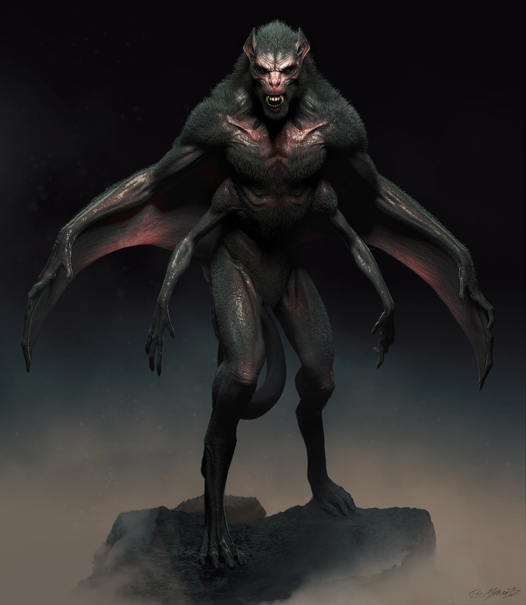 Jerad S. Marantz - Concept Art Workshop Demo: Bat Creature