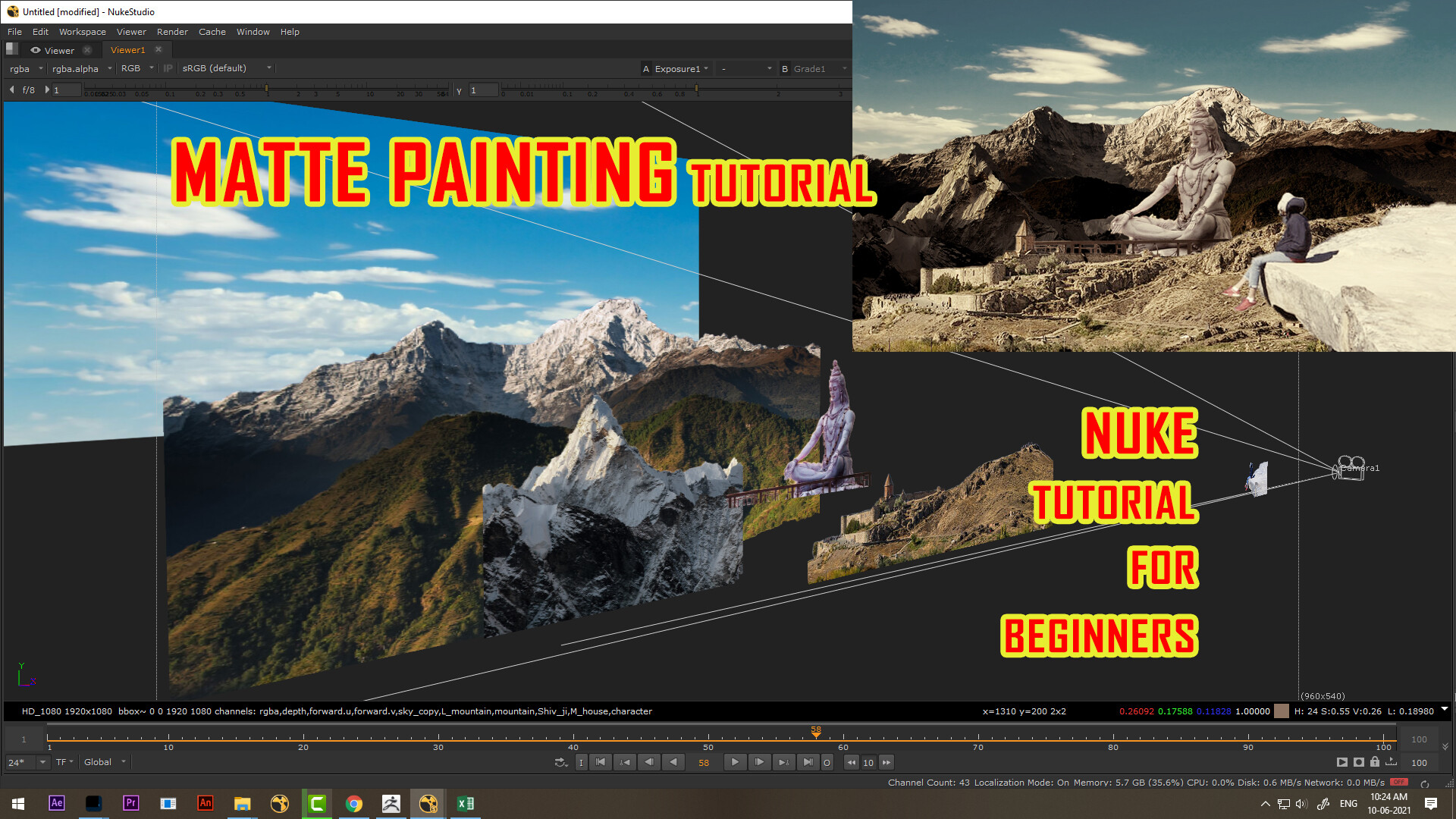 ArtStation - matte painting nuke | matte painting tutorial for beginners | nuke matte painting ...