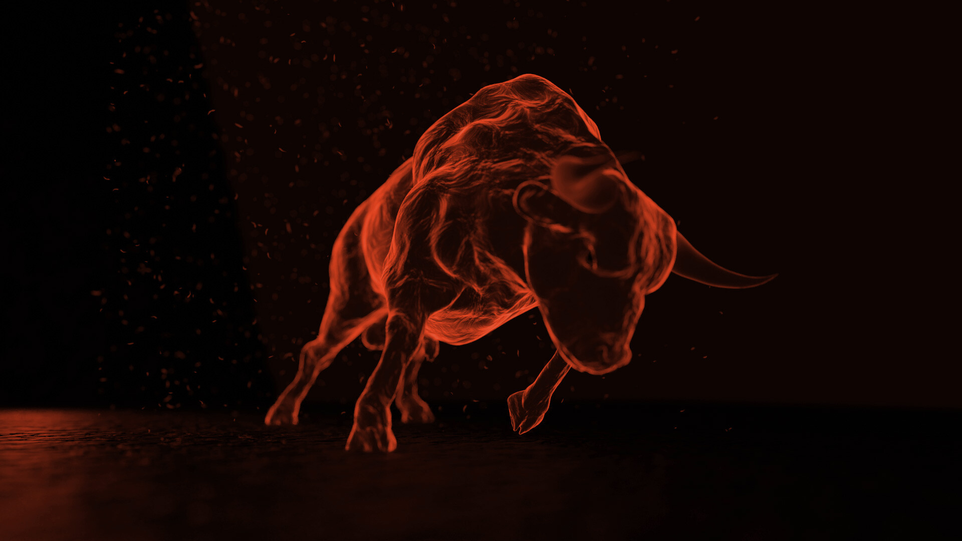 Fire Bull Wallpaper Hd