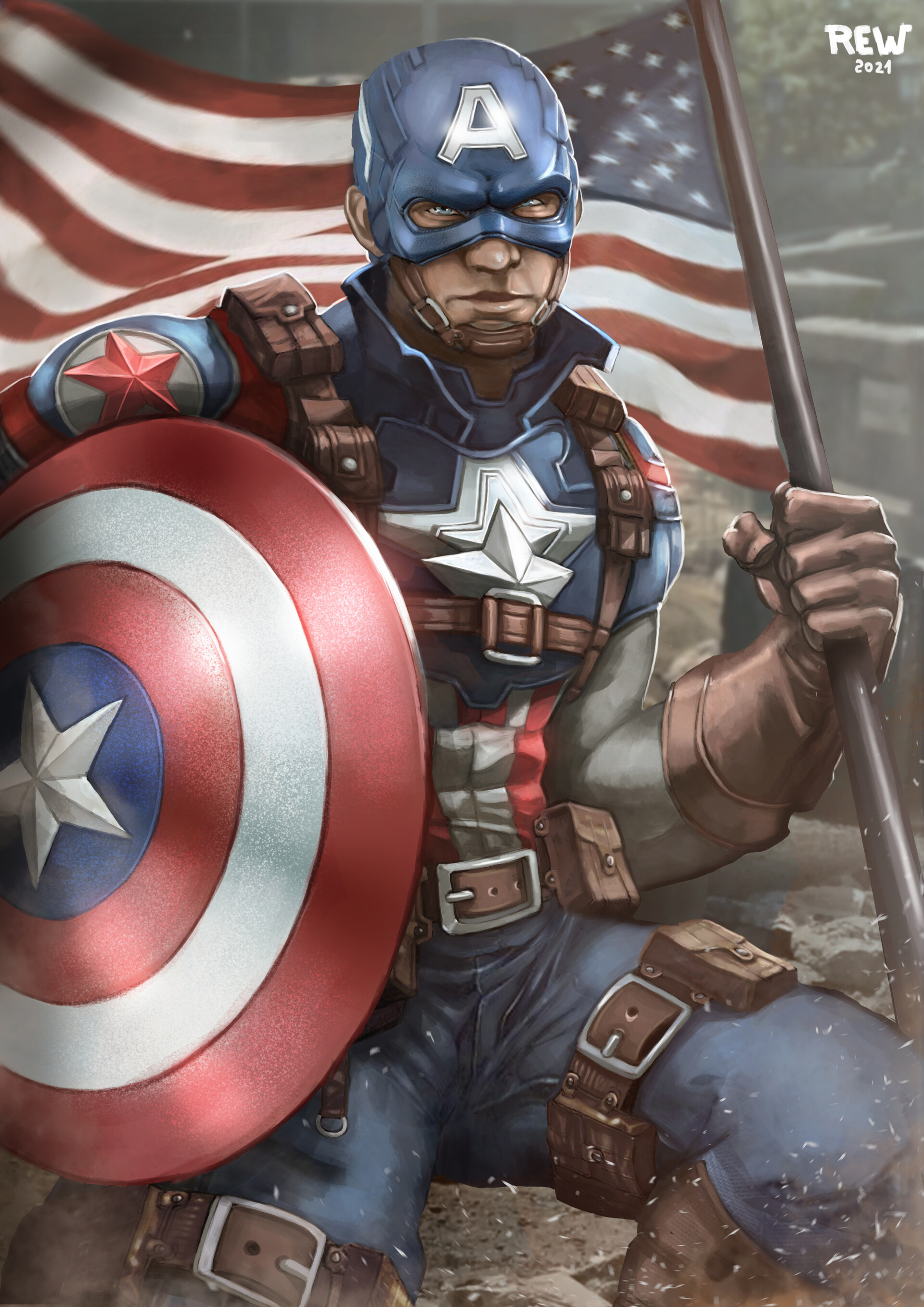 ArtStation - Fanart Captain america