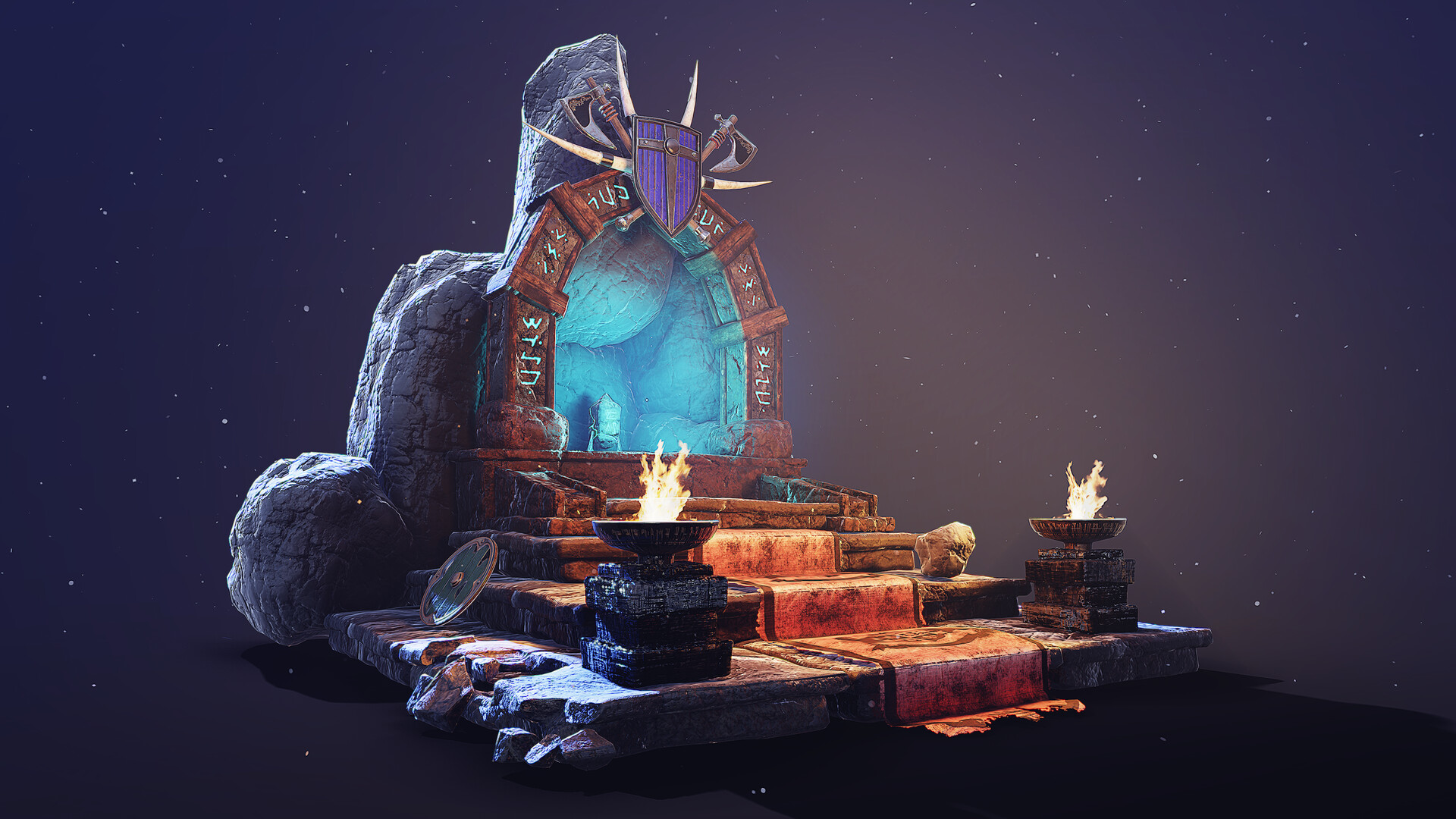 ArtStation - Learning scene 1 (Obelisk cave)