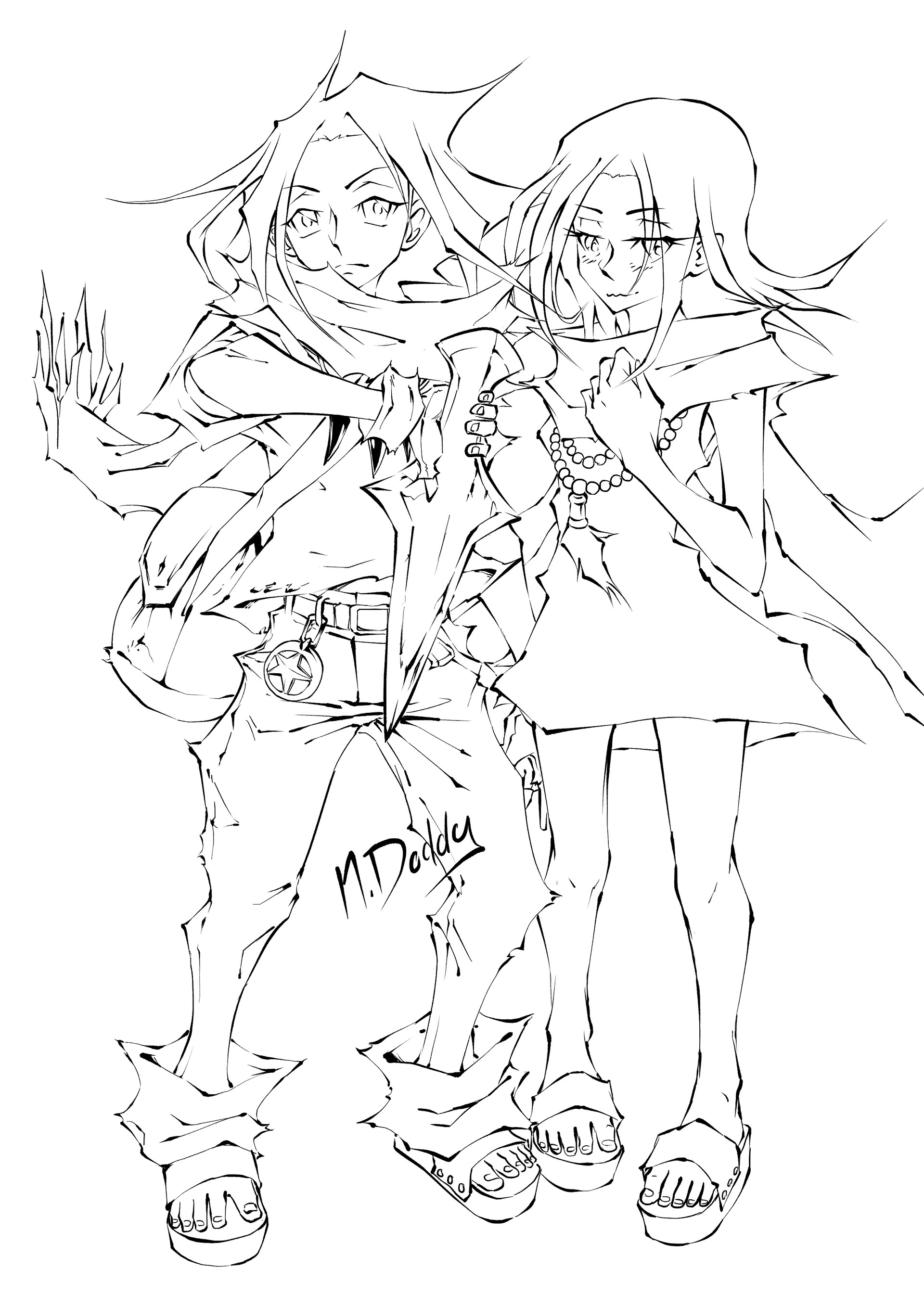 shaman king coloring pages