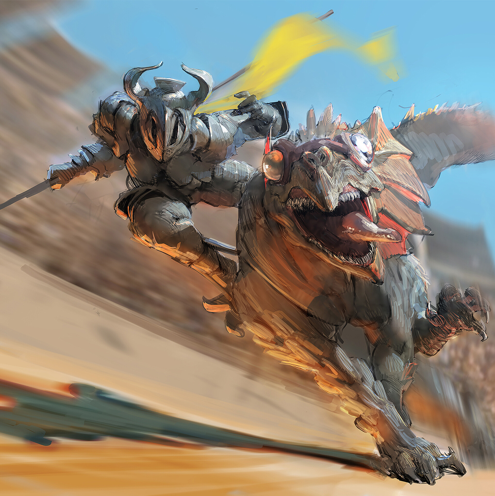 ArtStation - Beast rider Arena, Henu Caulfield Joo