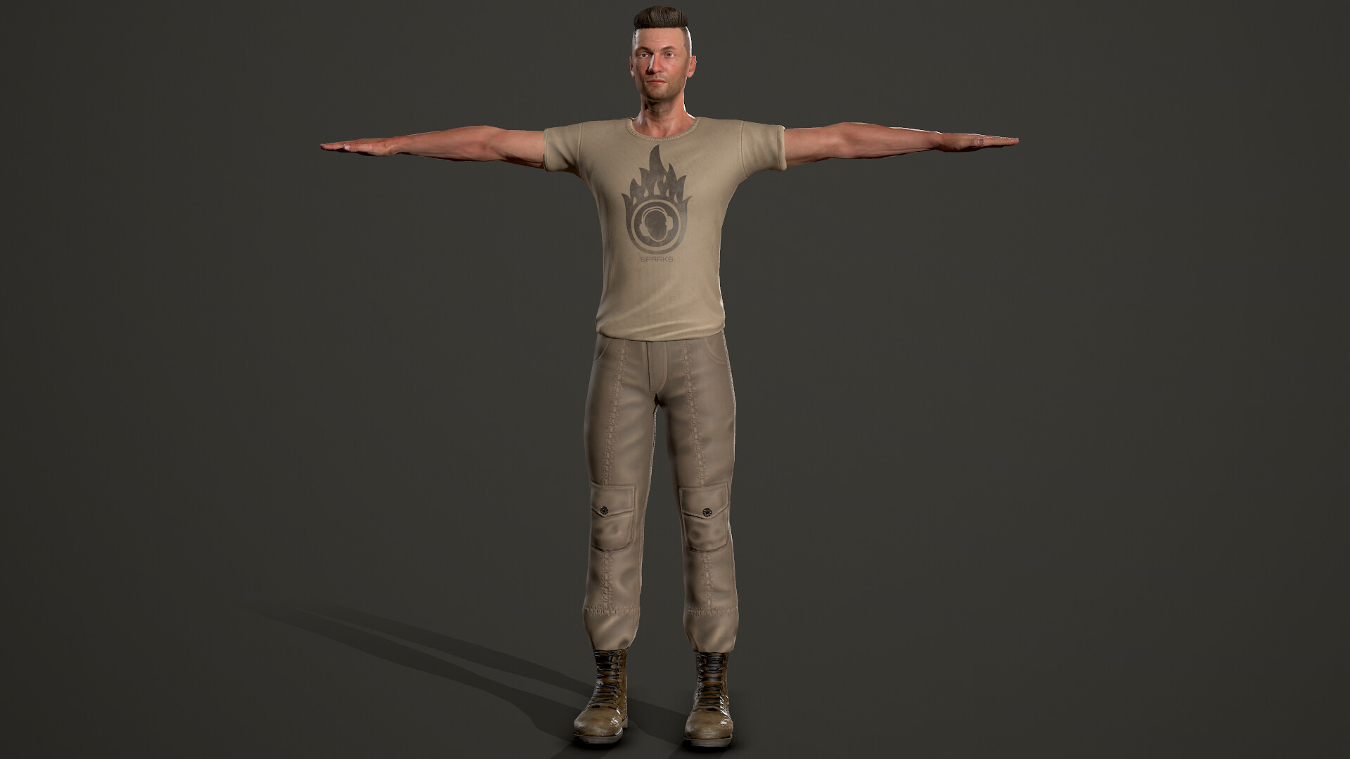 ArtStation - Game ready low poly 3D male character model