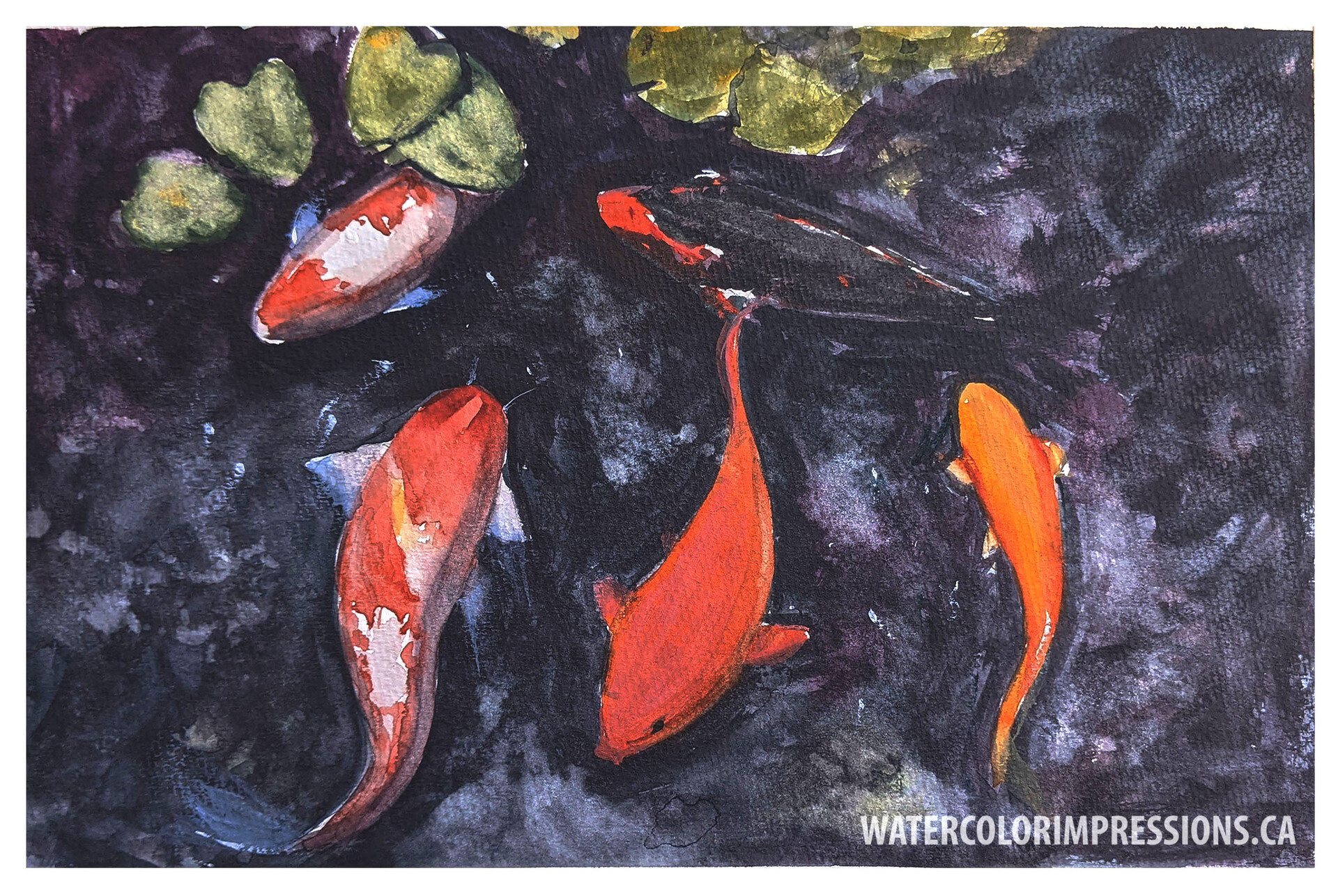 ArtStation - Koi Pond Watercolor Tutorial
