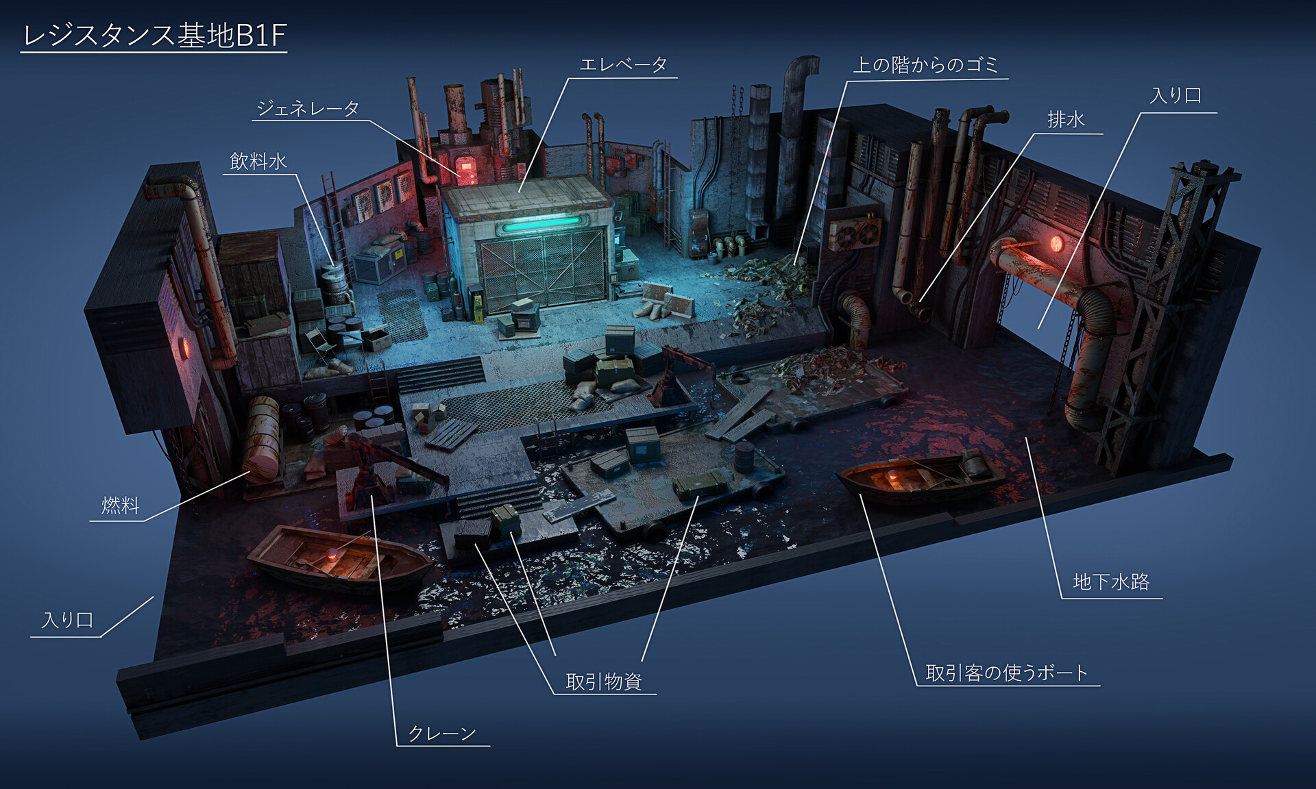 ArtStation - Resistance Base B1F