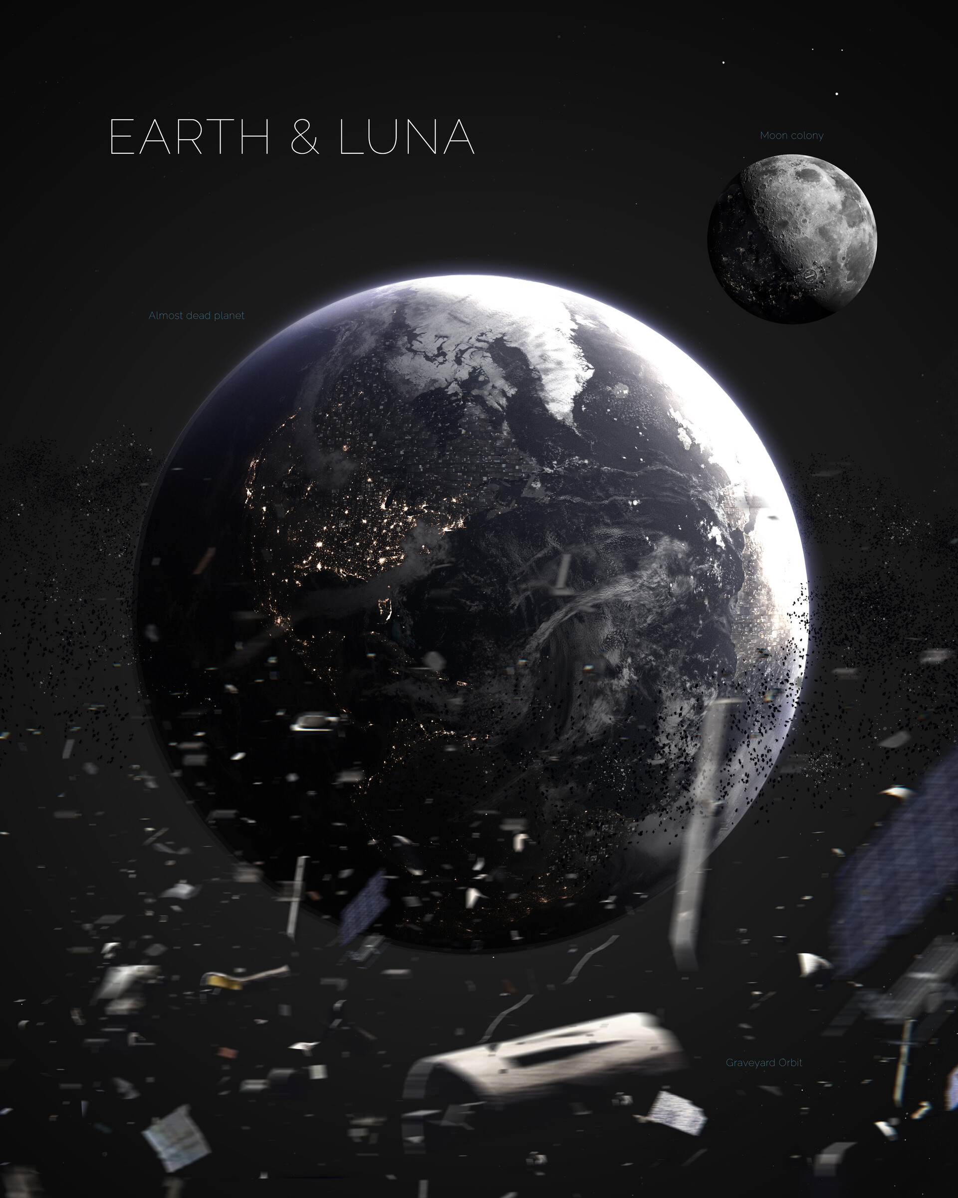 ArtStation - Earth & Luna