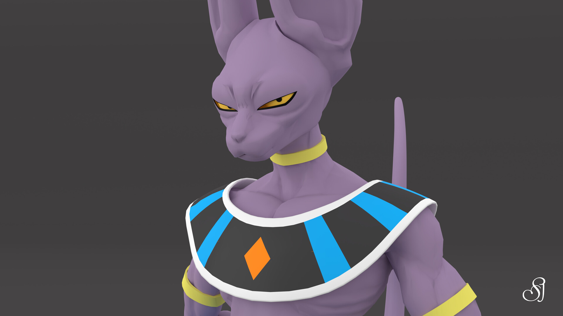 ArtStation - God Of Destruction Beerus By Sanu Jose