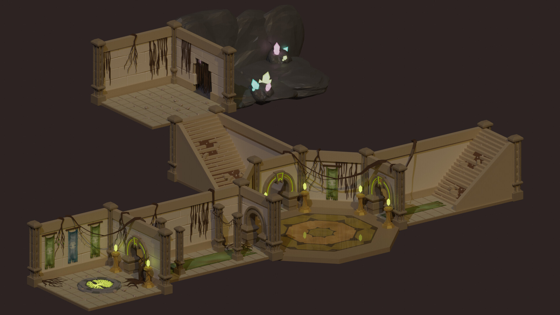 ArtStation - Low Poly Dungeon