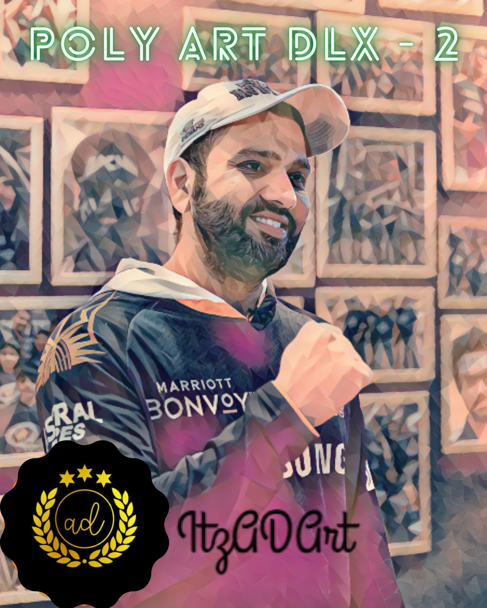 ArtStation - Rohit Sharma (Cricketer) Cherry Poly Art - By ItzAveerDhare411
