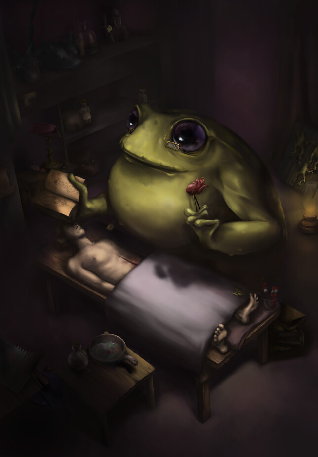 ArtStation - Frog studying human anatomy