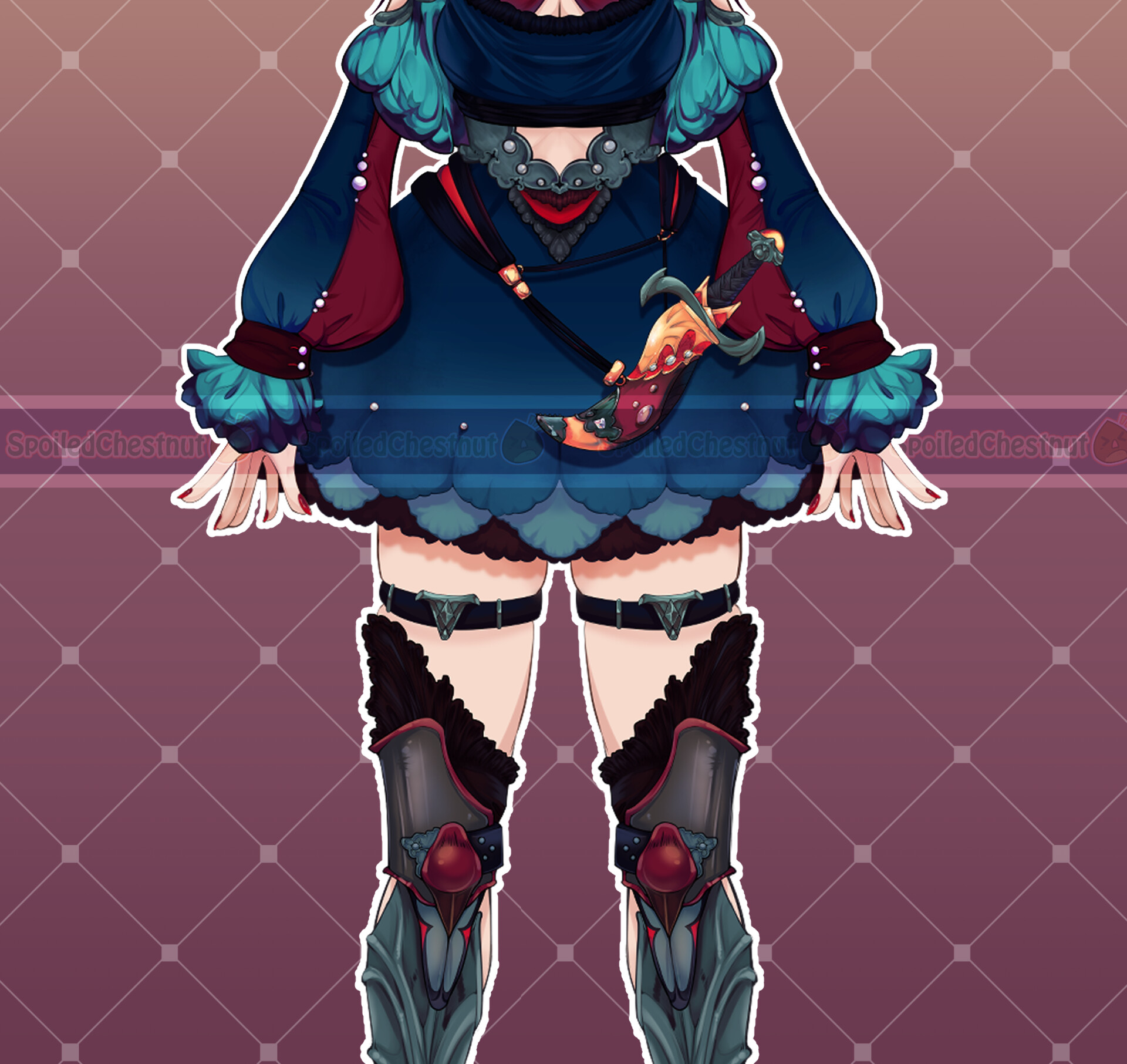 Crista Megee - Vtuber Concept Drawings