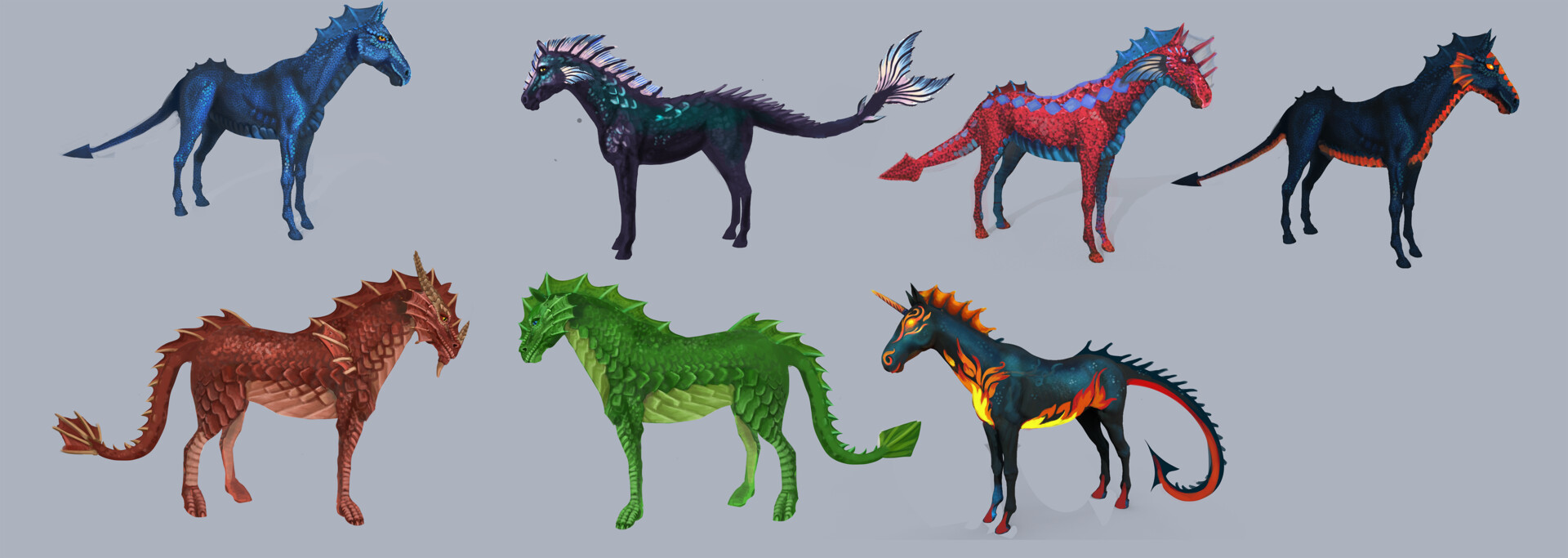 Verena Stabel - dragon horse concepts for Star Stable online SSO