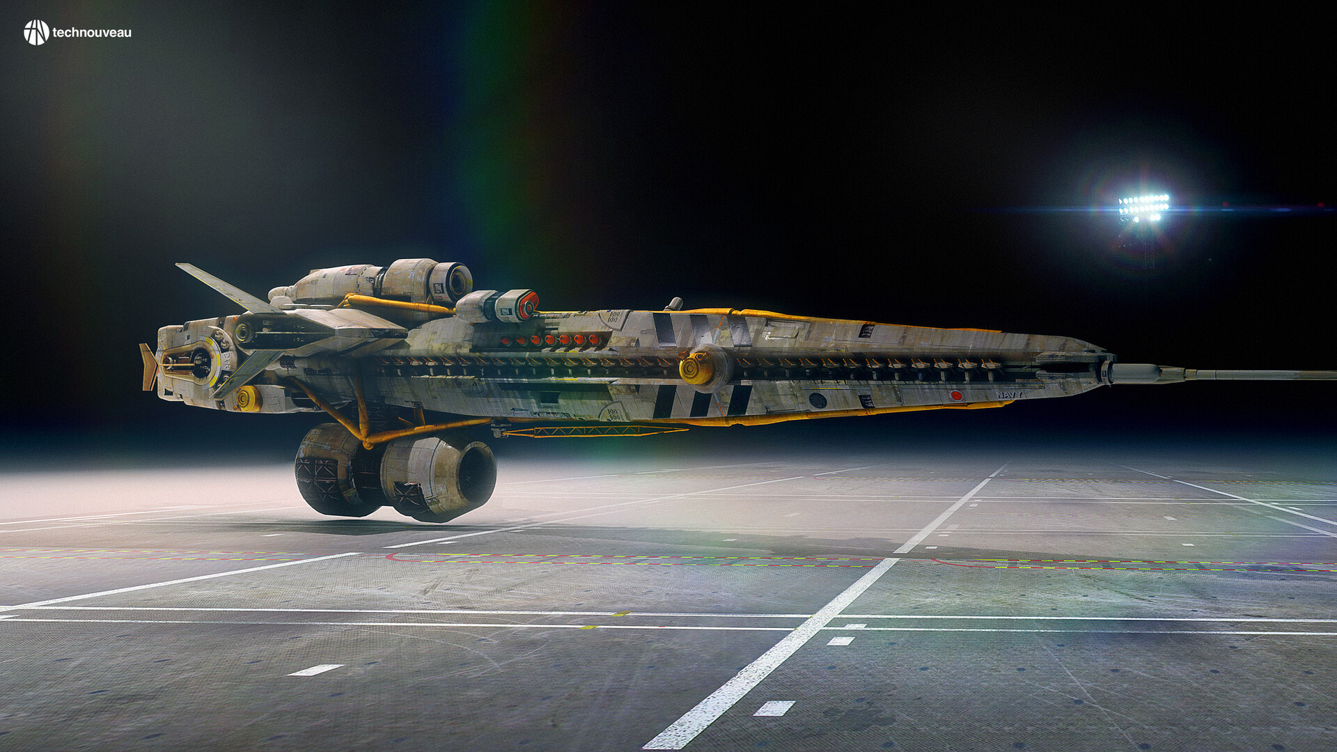 ArtStation - Rail Cannon Ship