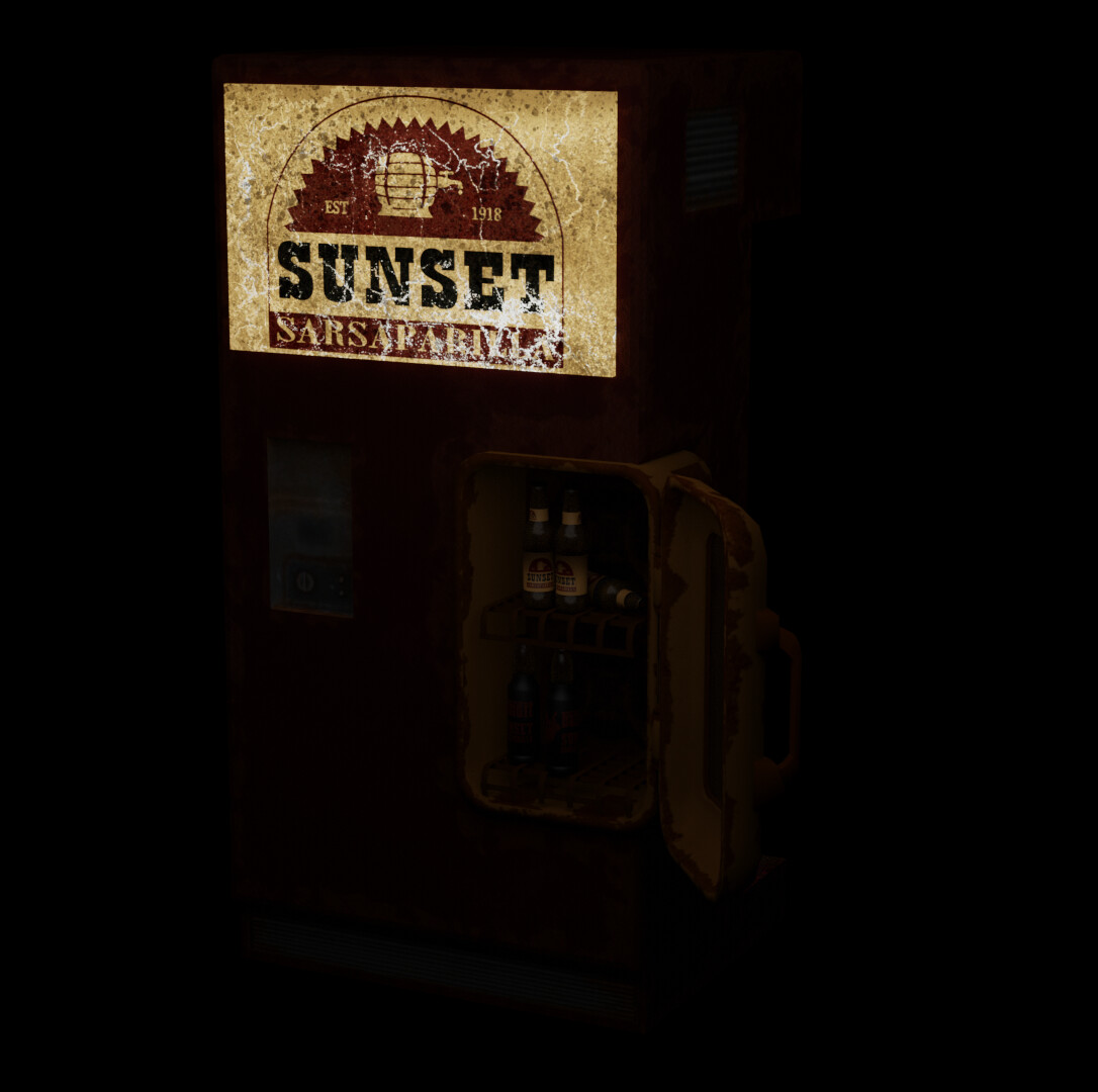 ArtStation - Sunset Sarsaparilla Vending Machine