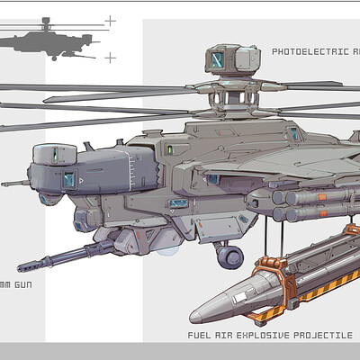 Helicopter Gunship Concept Art
