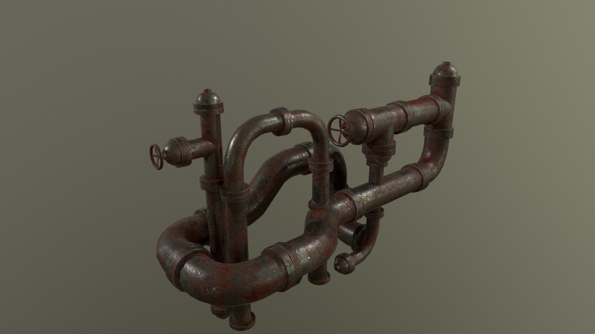 ArtStation - Rusty old pipes - modular environment assets