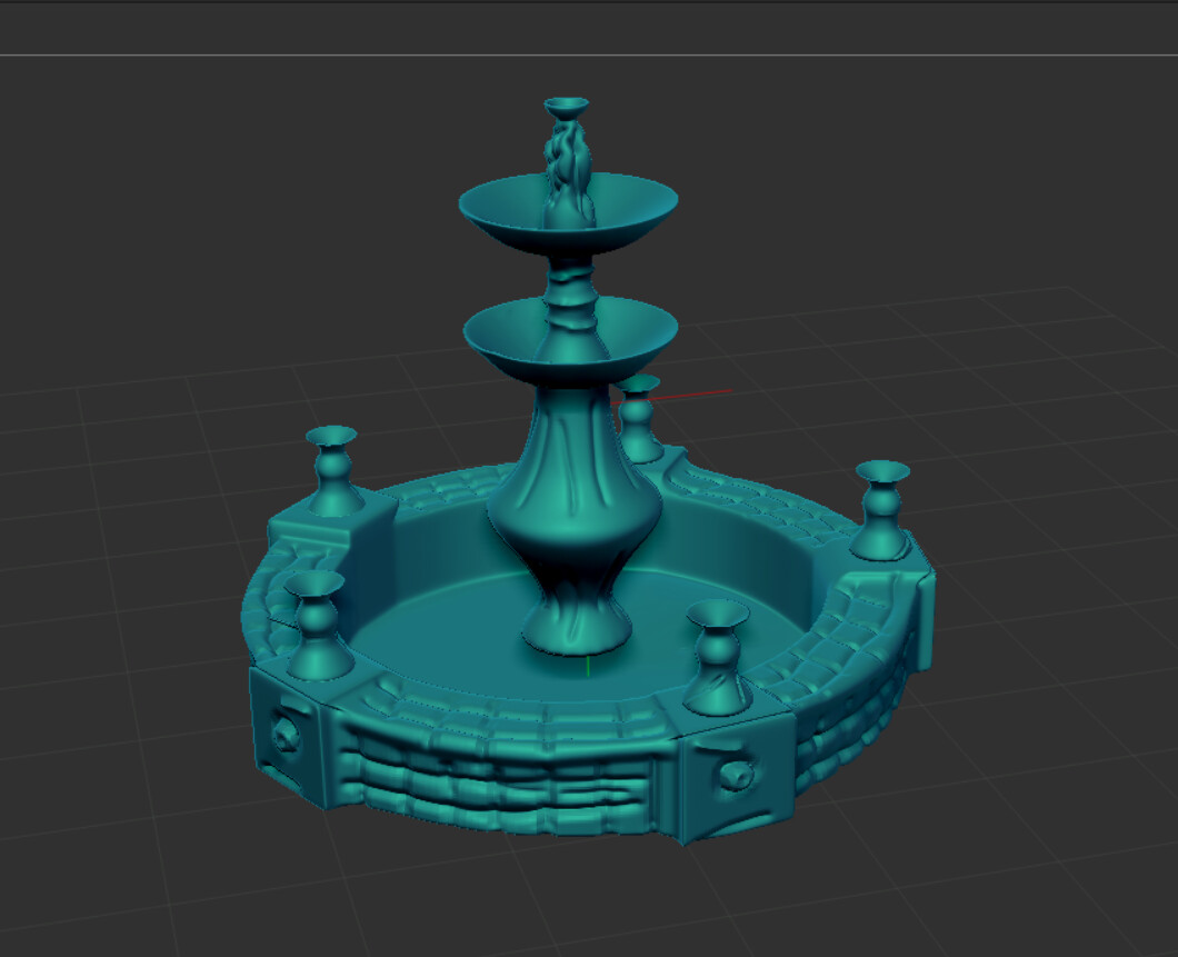 ArtStation - Fountain made in Maya and Zbrush